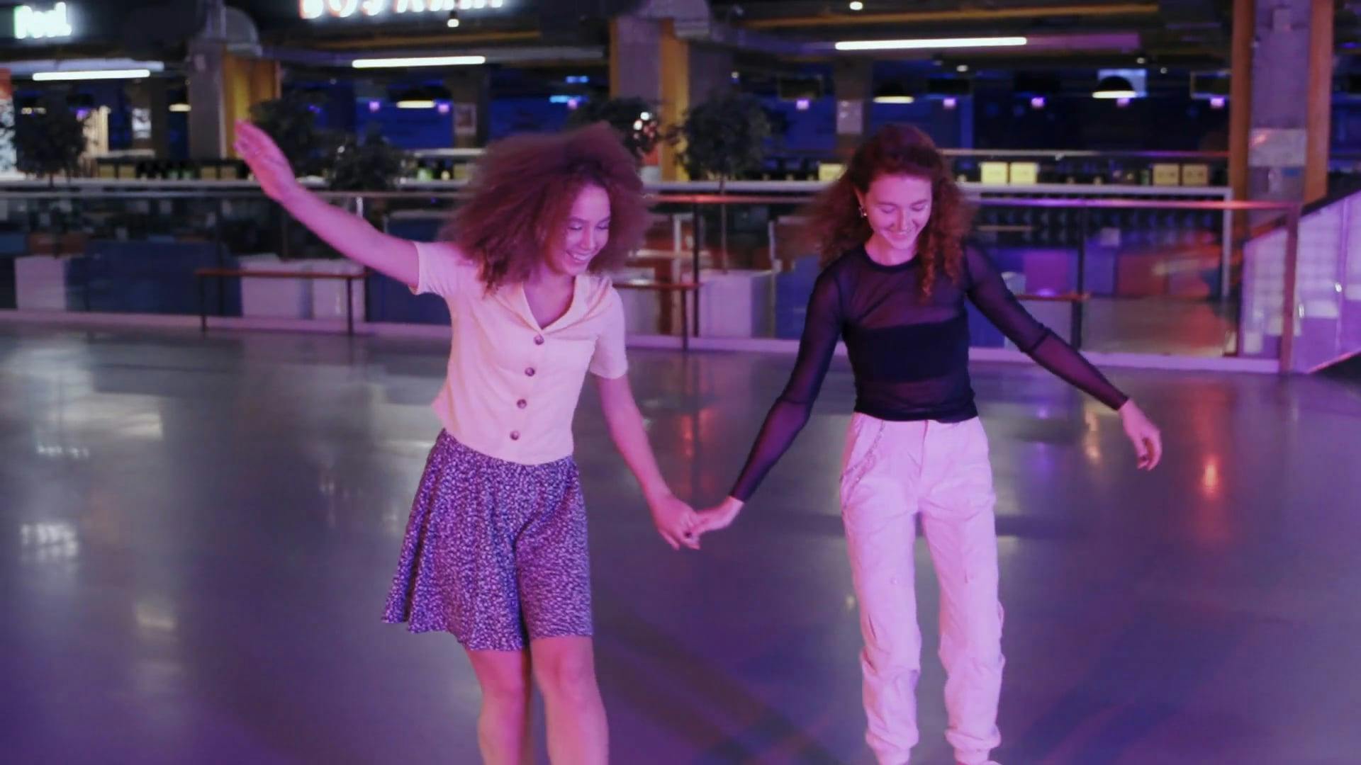 Two Young People Roller Skating Free Stock Video Footage, Royalty-Free ...