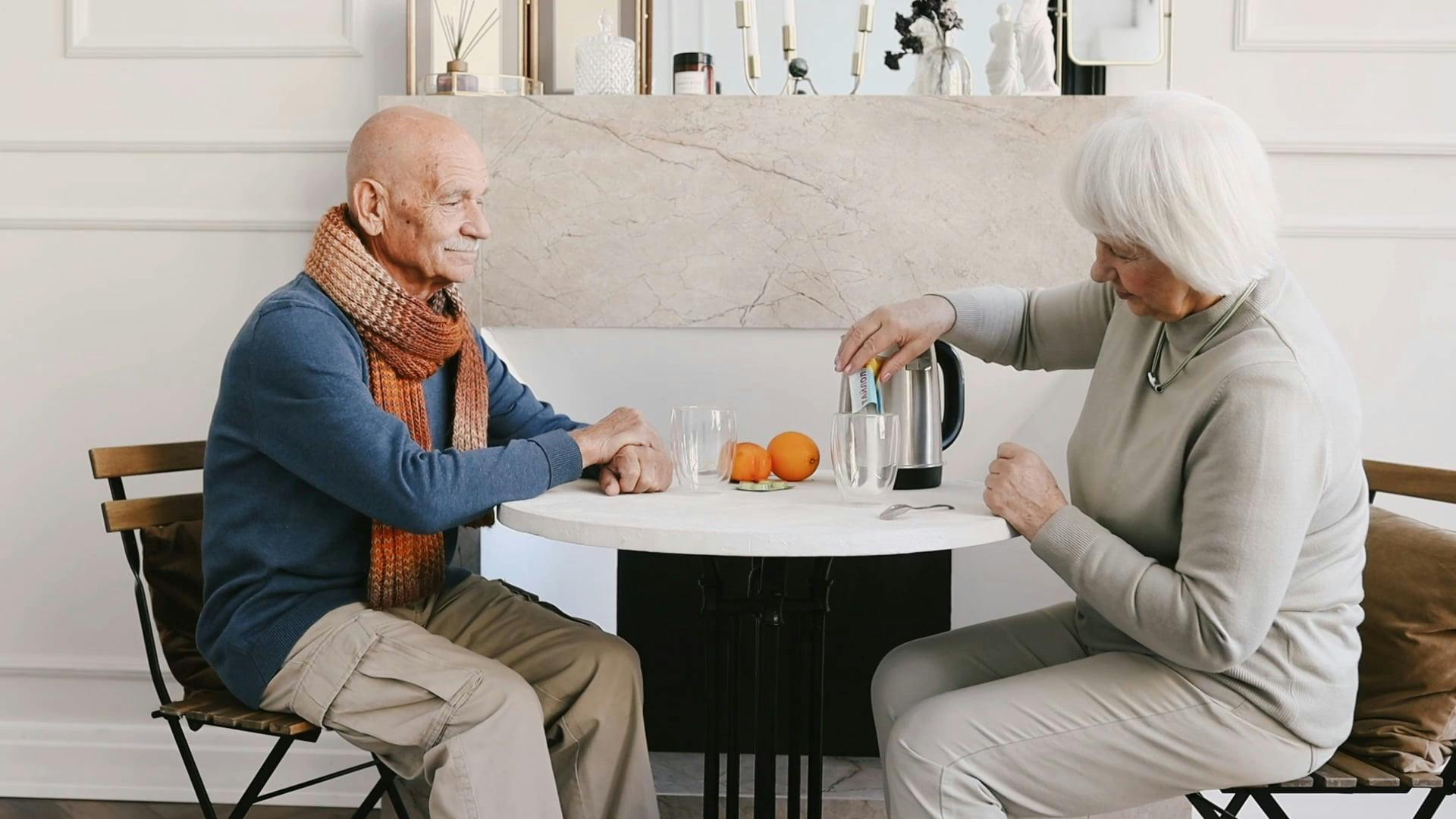 Two People Sitting by the Table Free Stock Video Footage, Royalty-Free ...