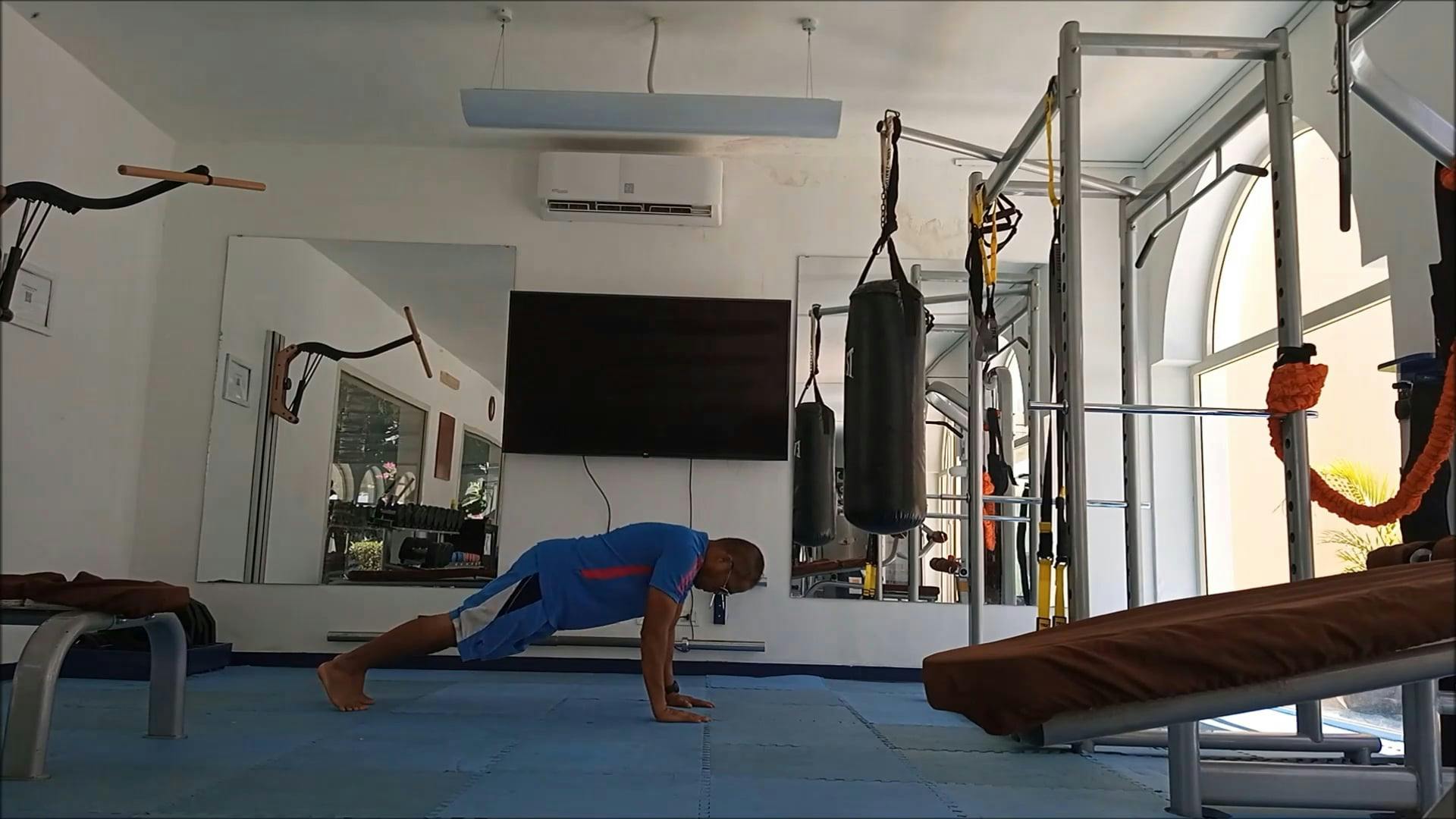 A woman doing push ups on a boxing ring Free Stock Video Footage ...