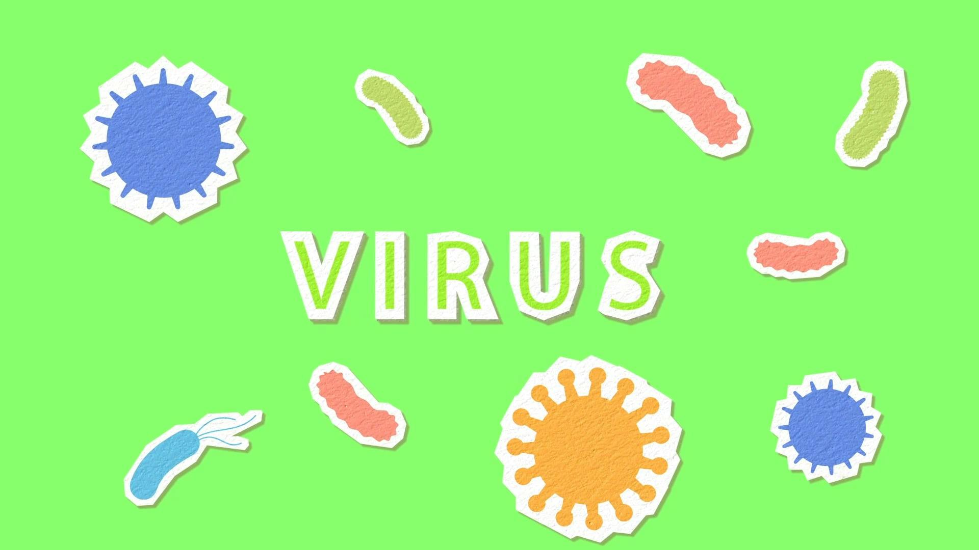 Virus Animation on Green Background · Free Stock Video