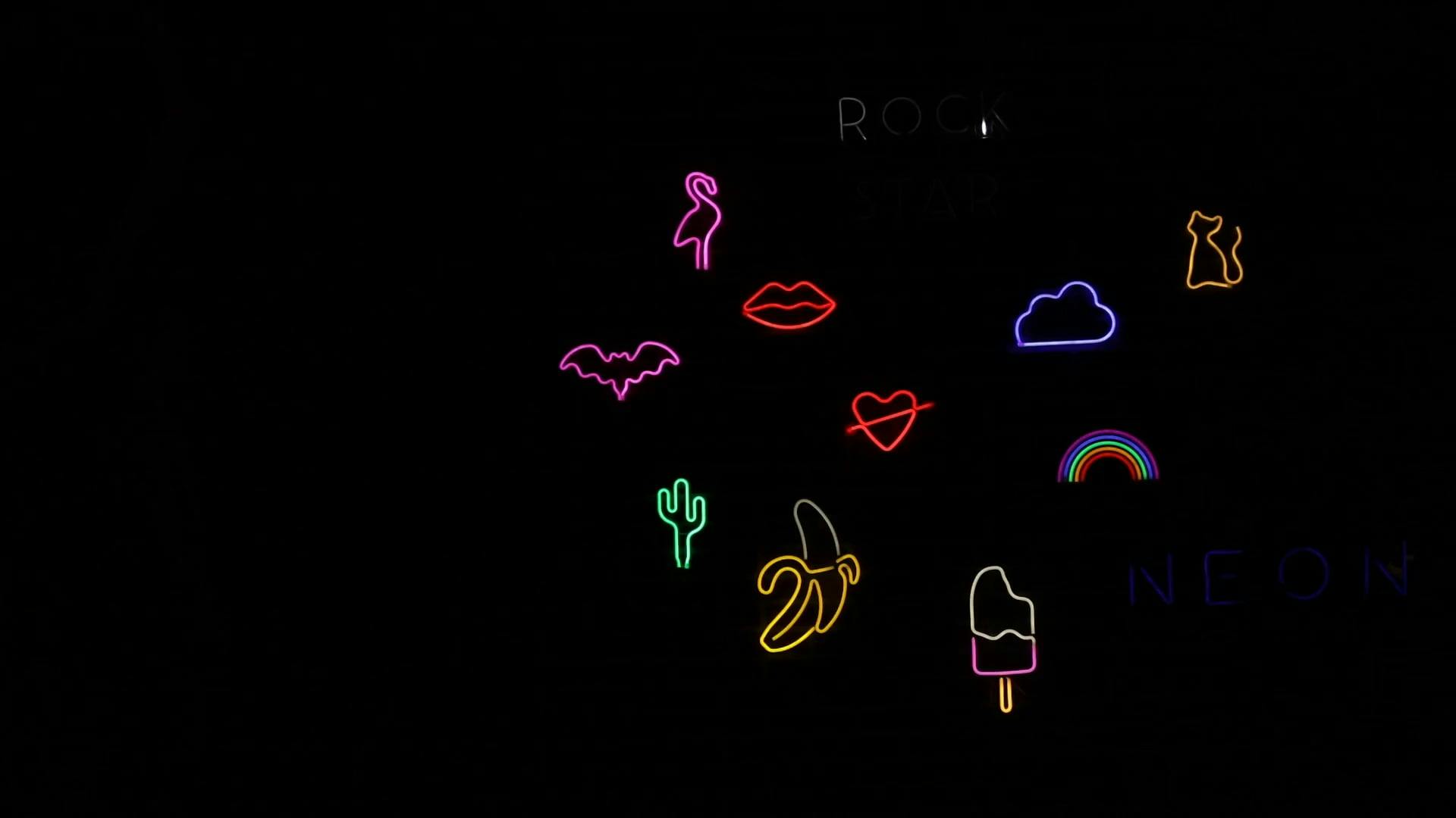 Digital Art with Neon Lights Free Stock Video Footage, Royalty-Free 4K ...