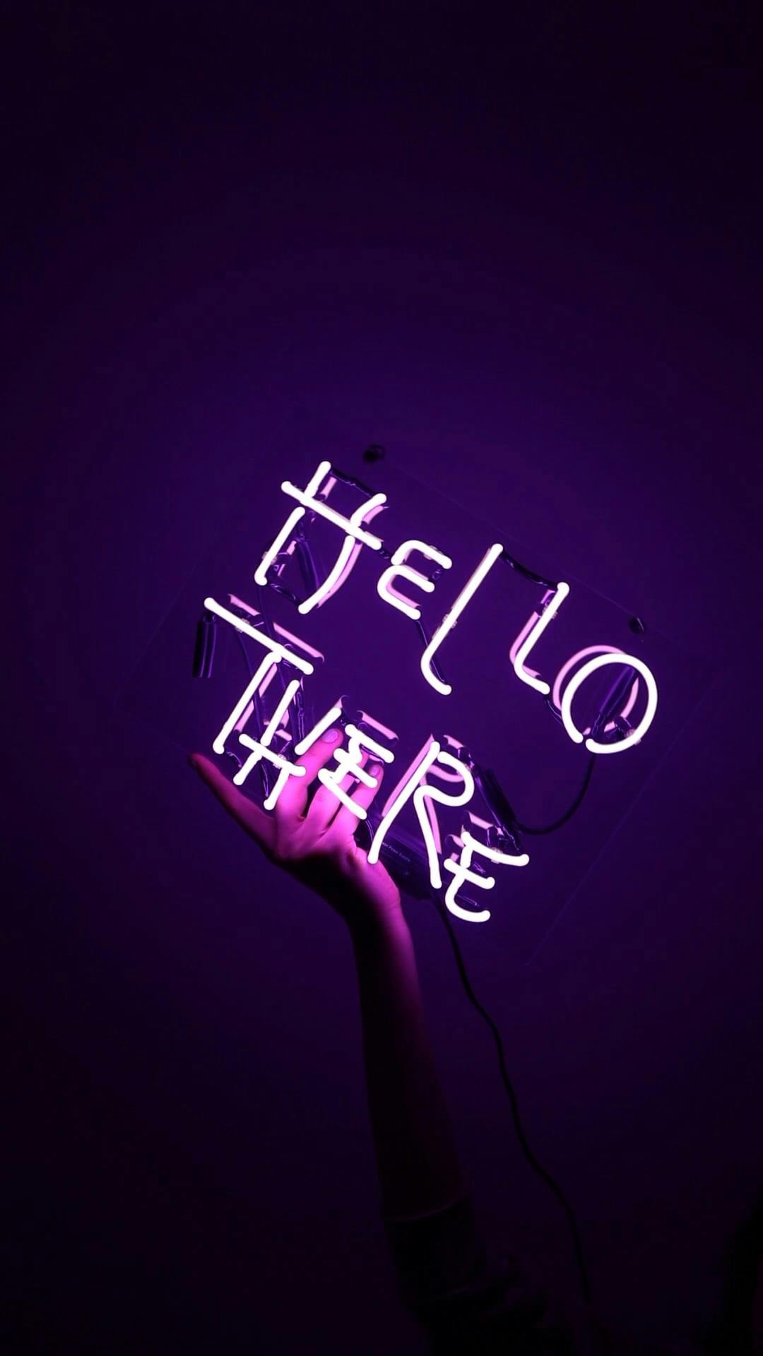 Hello There Purple Neo Sign · Free Stock Video