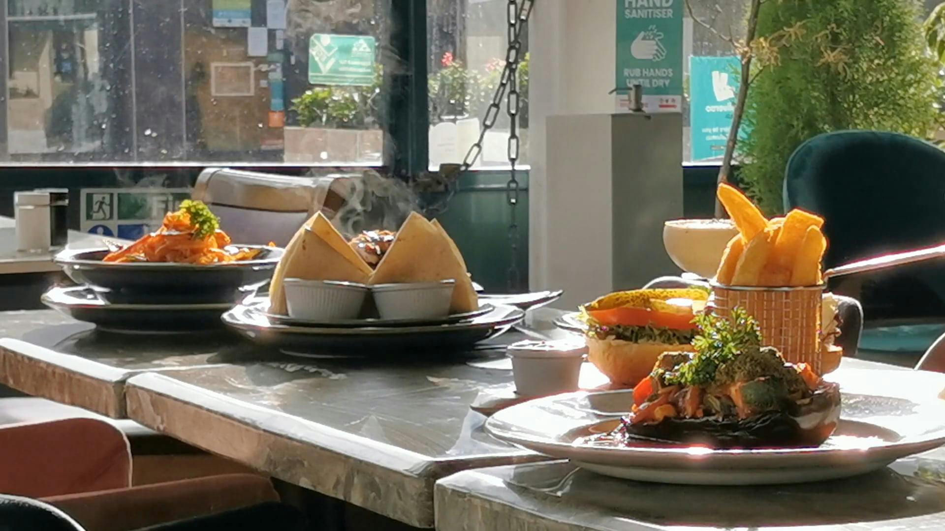 Time-Lapse Video of Food and Drinks on a Restaurant Table Free Stock ...