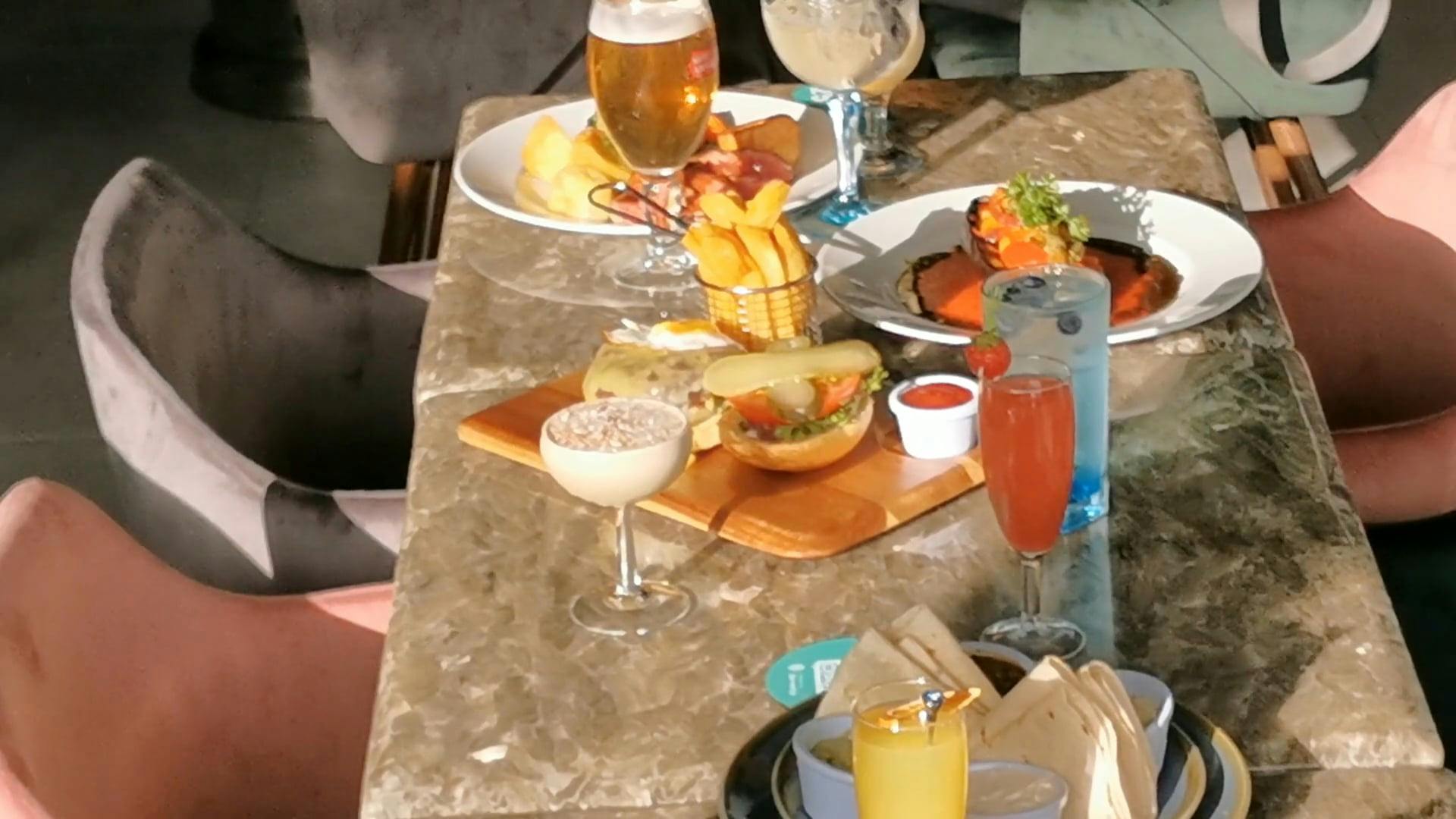 Food and Drinks on a Restaurant Table Free Stock Video Footage, Royalty ...