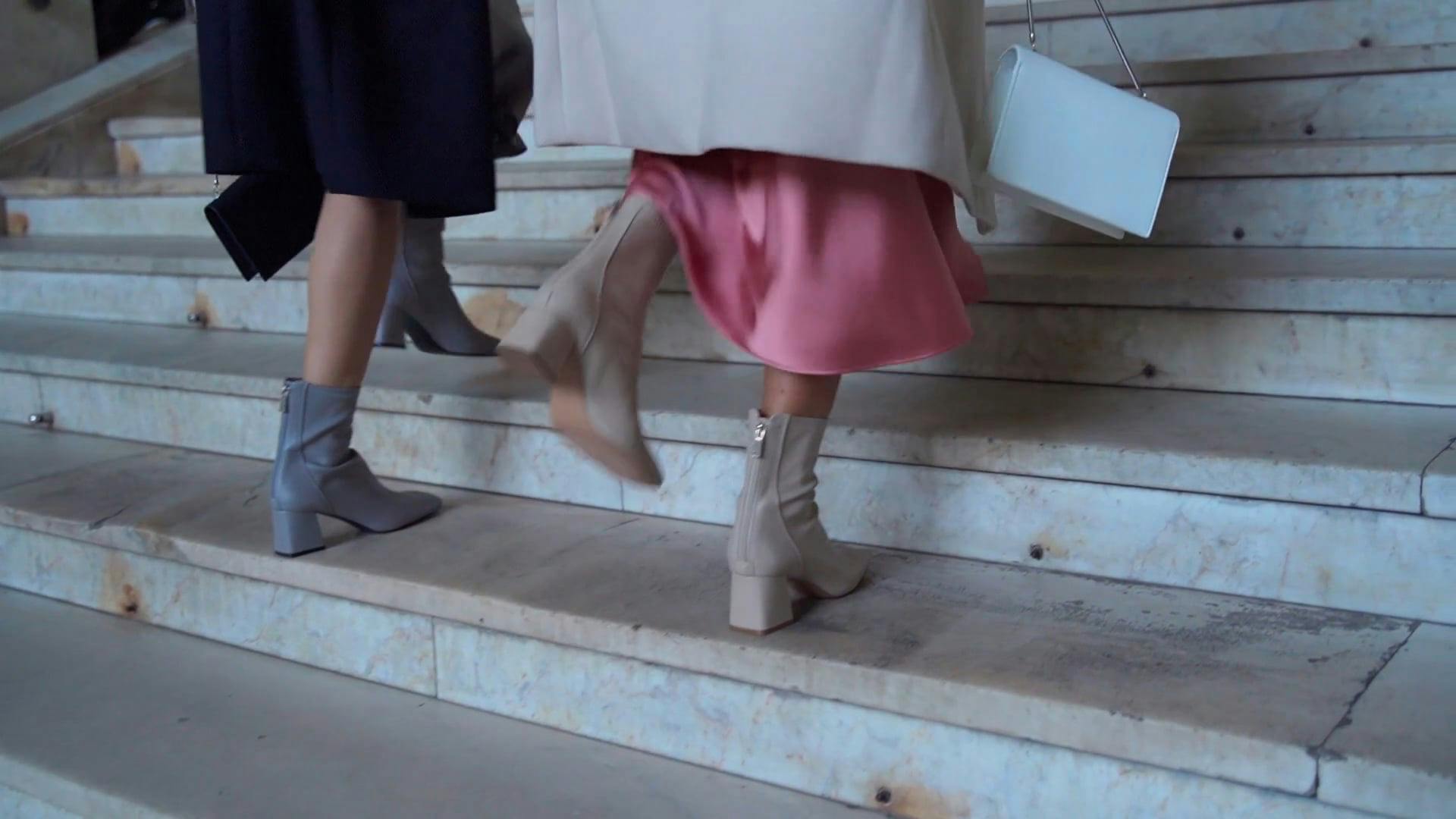 Elegant Female Legs Going Up Staircase Free Stock Video Footage ...