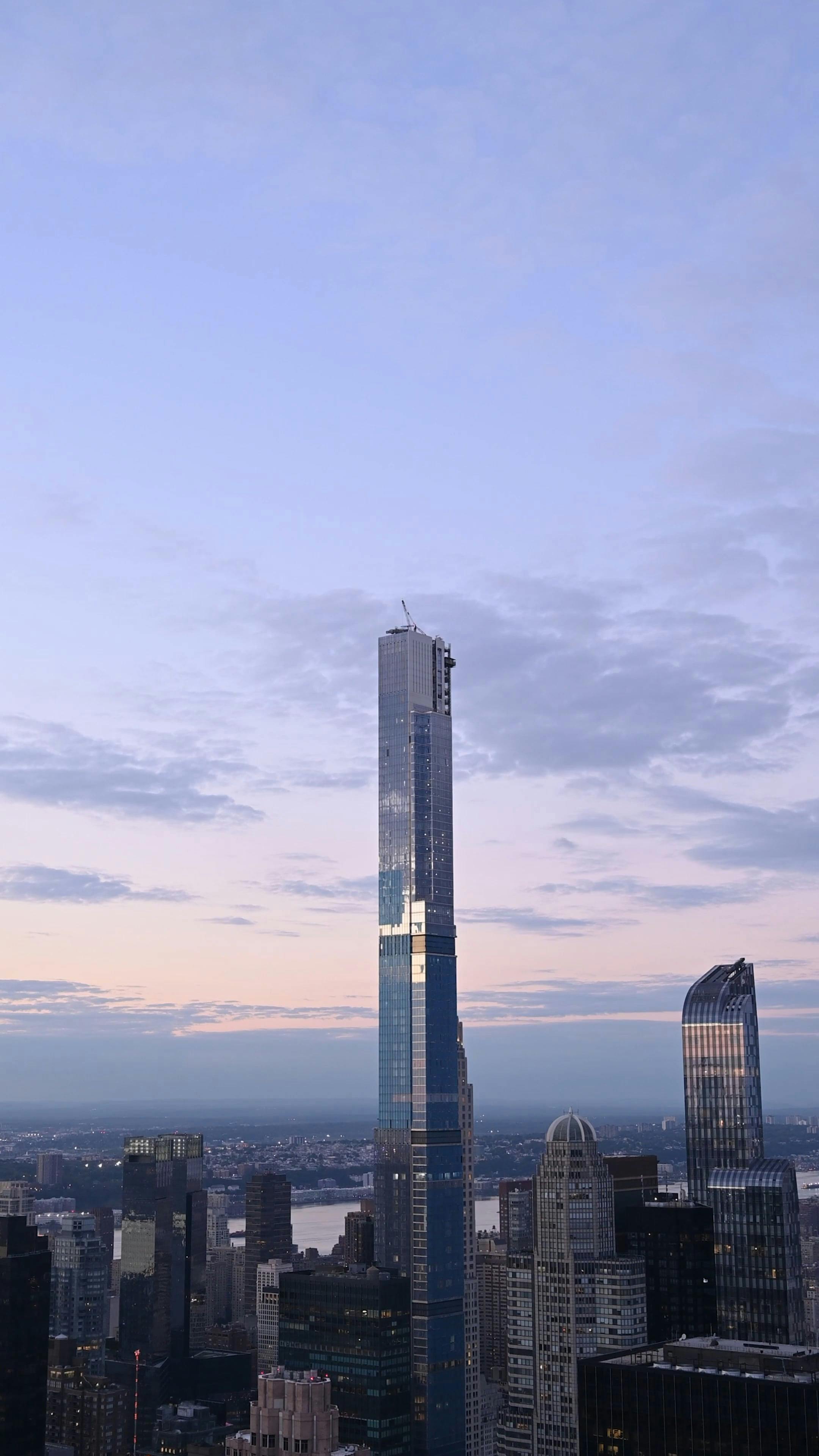 Top View of a Skyscraper in the Sunset Free Stock Video Footage ...