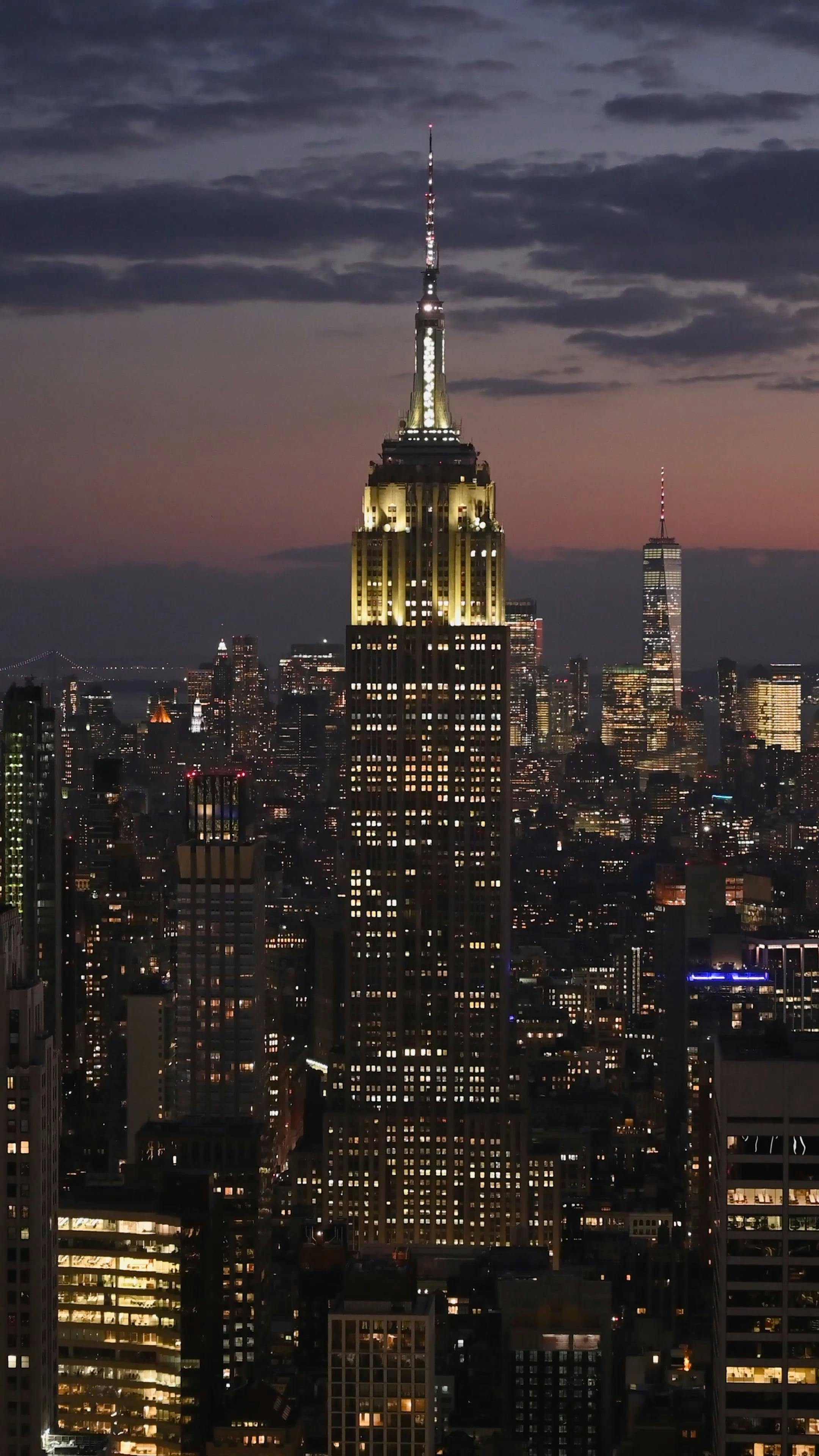 Manhattan Night Skyline Vertical Video Videos, Download The BEST Free ...