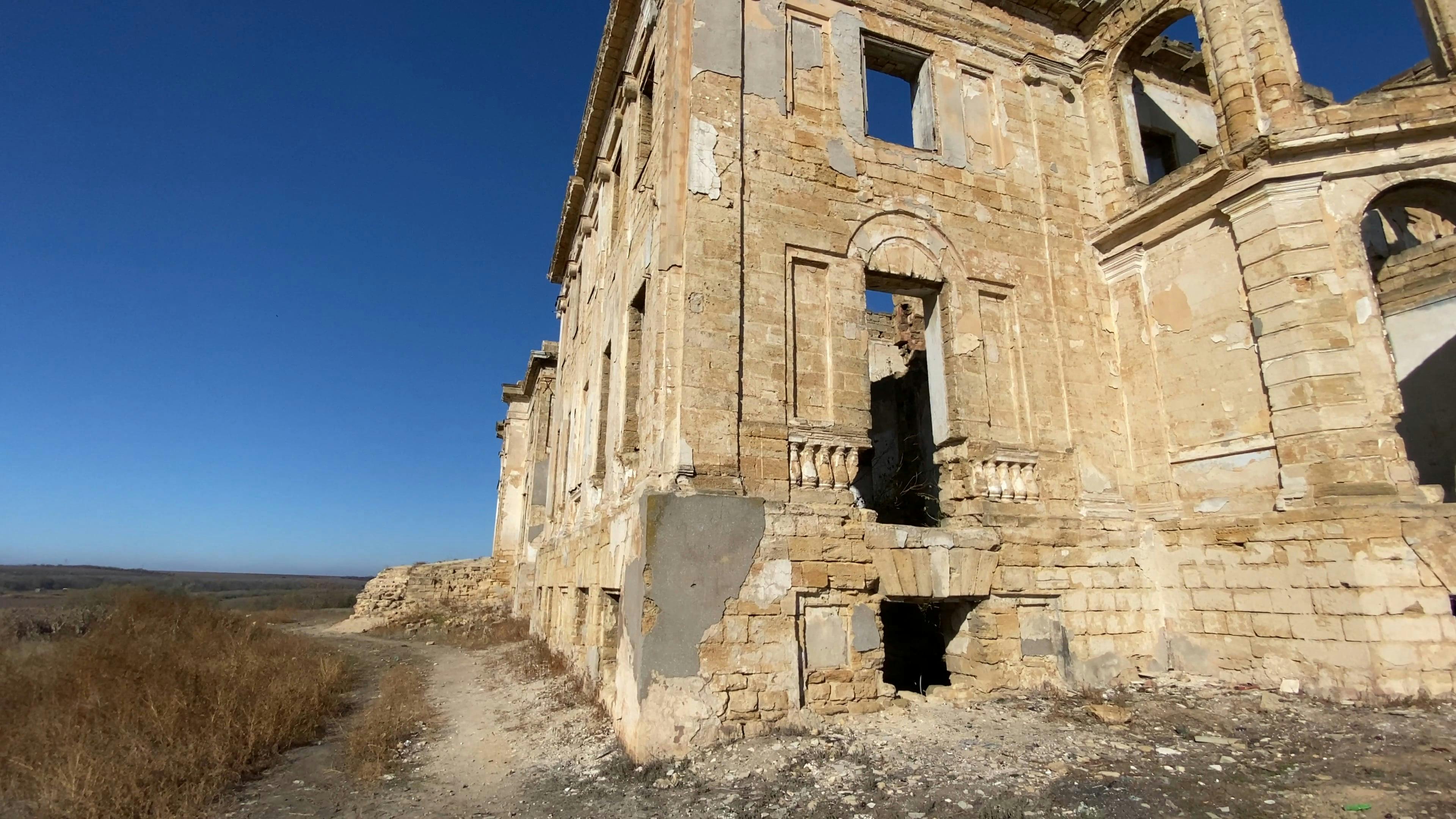 Facade Of An Old Concrete Building · Free Stock Video