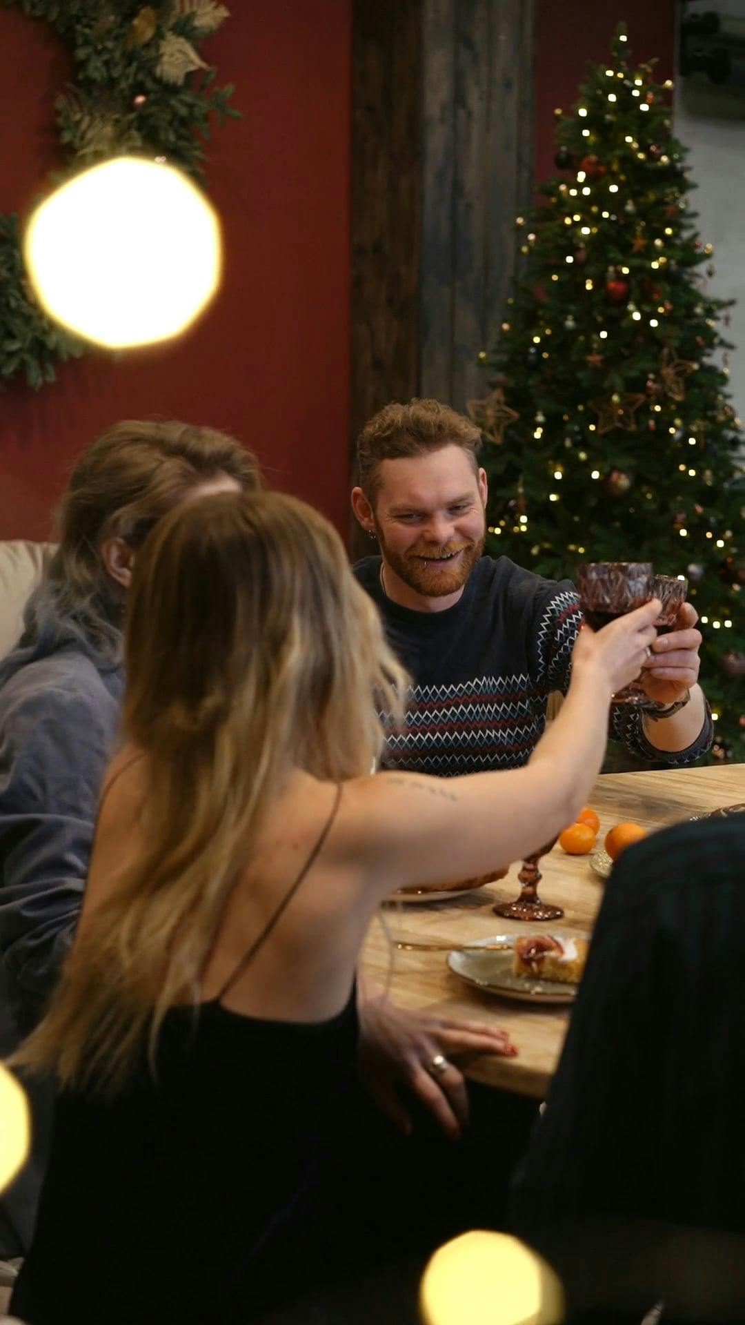 People Attending A Party Gathers For A Glass Toss Free Stock Video ...