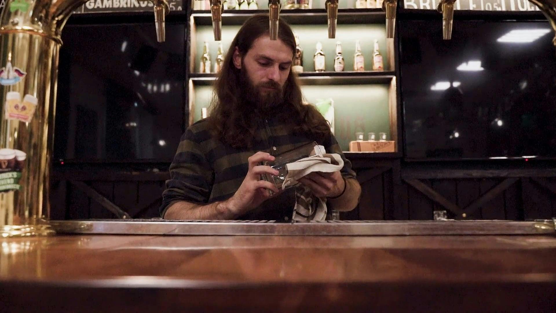 Bartender Drying a Beer Mug Free Stock Video Footage, Royalty-Free 4K ...