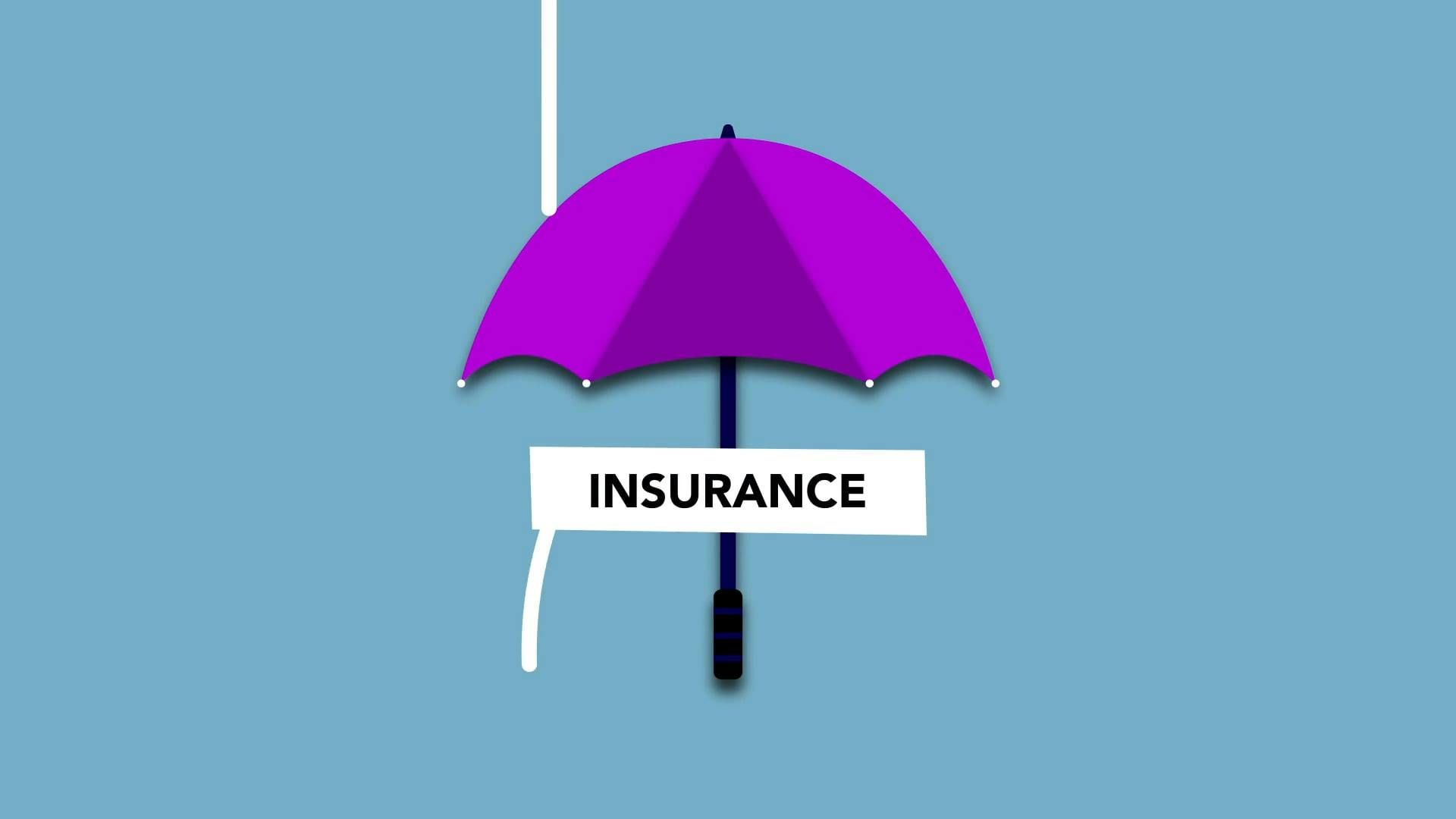 Cutout Animation of an Insurance Under the Umbrella Free Stock Video ...