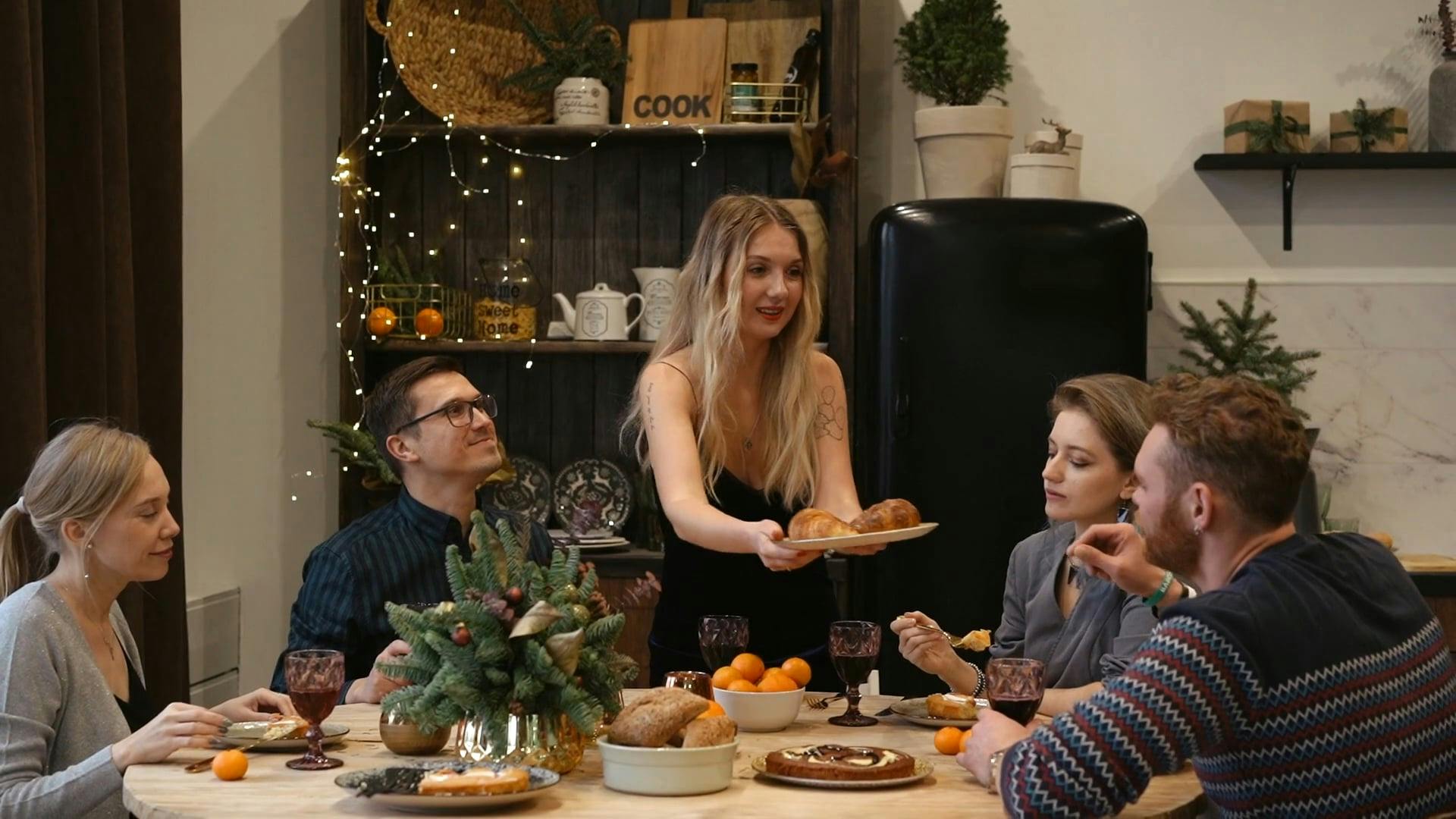 Friends in a Dinner Free Stock Video Footage, Royalty-Free 4K & HD ...