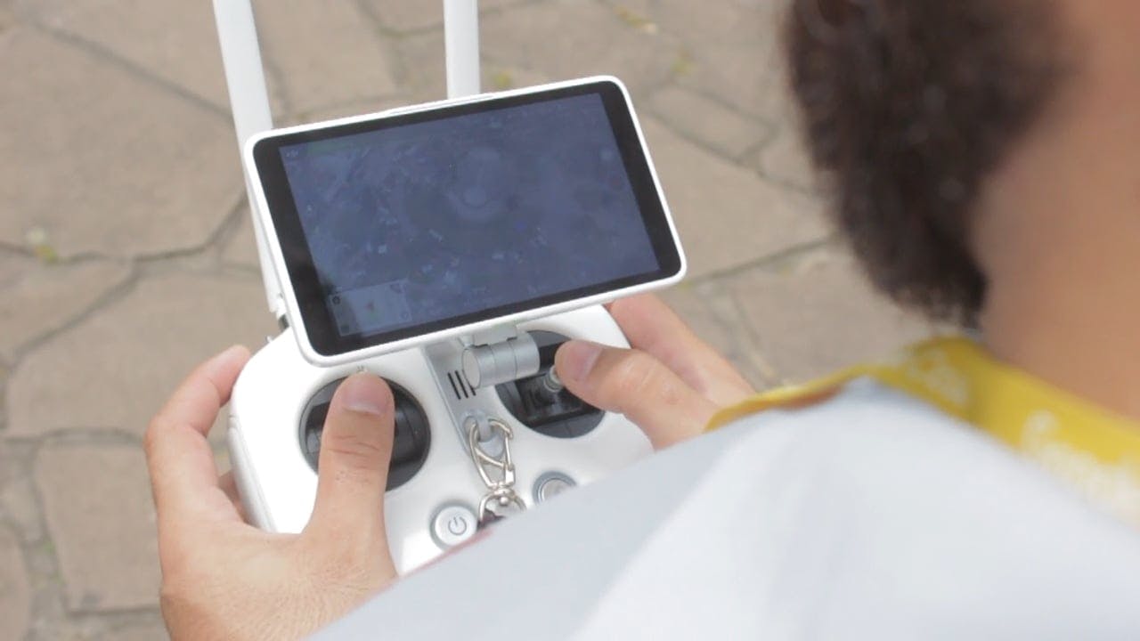 Catching A Flying Drone Machine By Hand · Free Stock Video