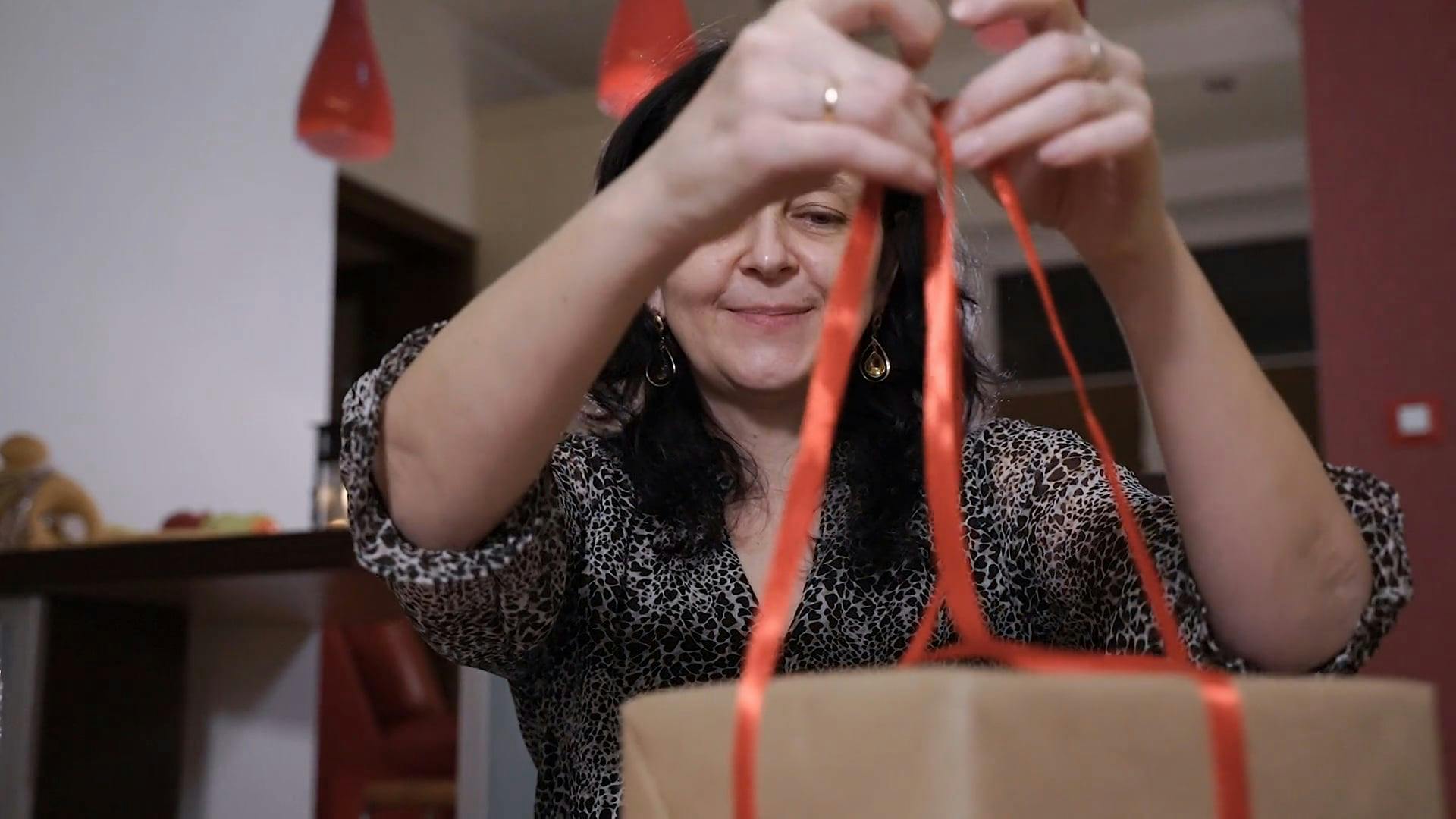 Woman Opening A Present Free Stock Video Footage, Royalty-Free 4K & HD ...