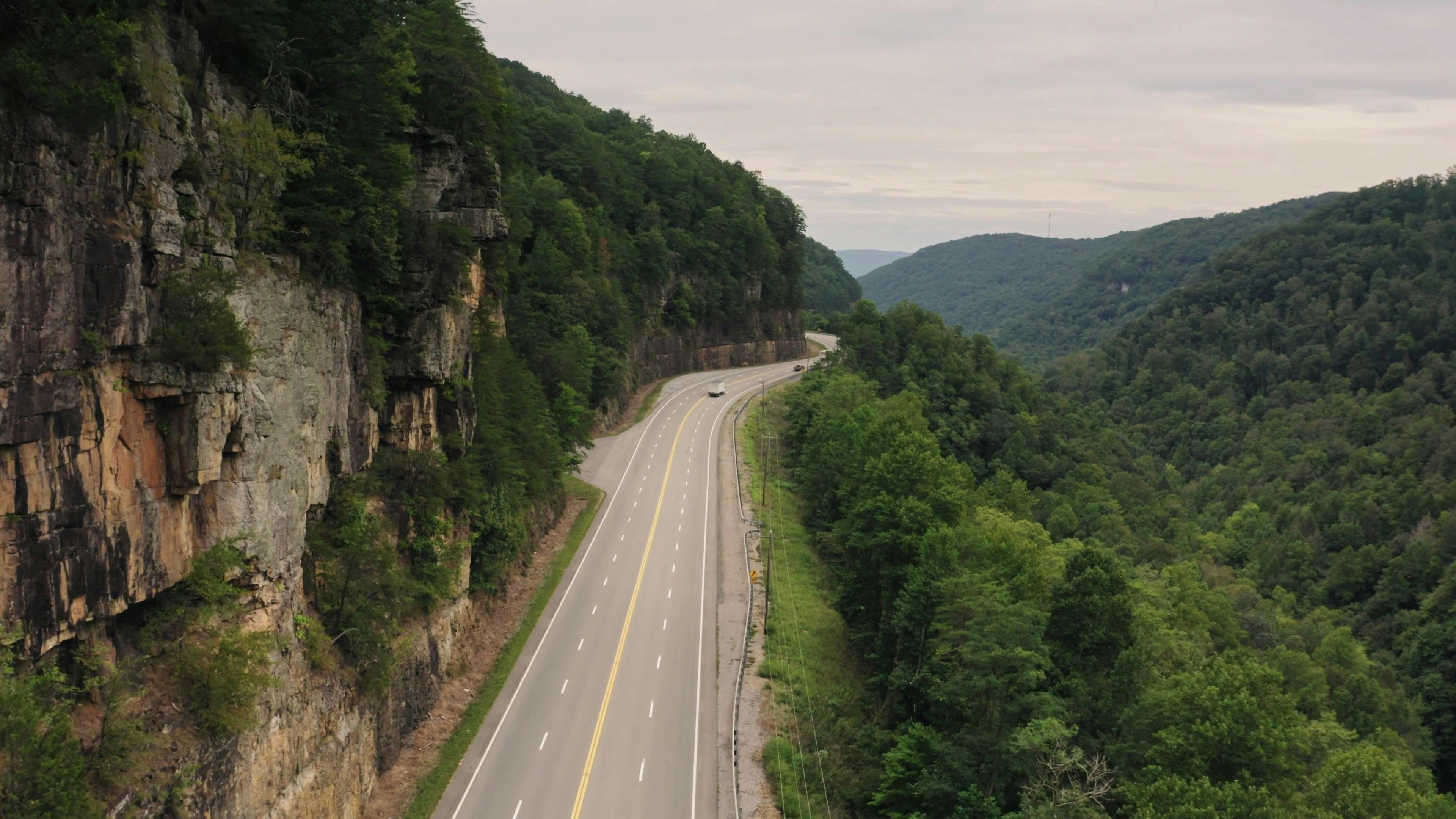 Aerial Footage of a Road Free Stock Video Footage, Royalty-Free 4K & HD ...