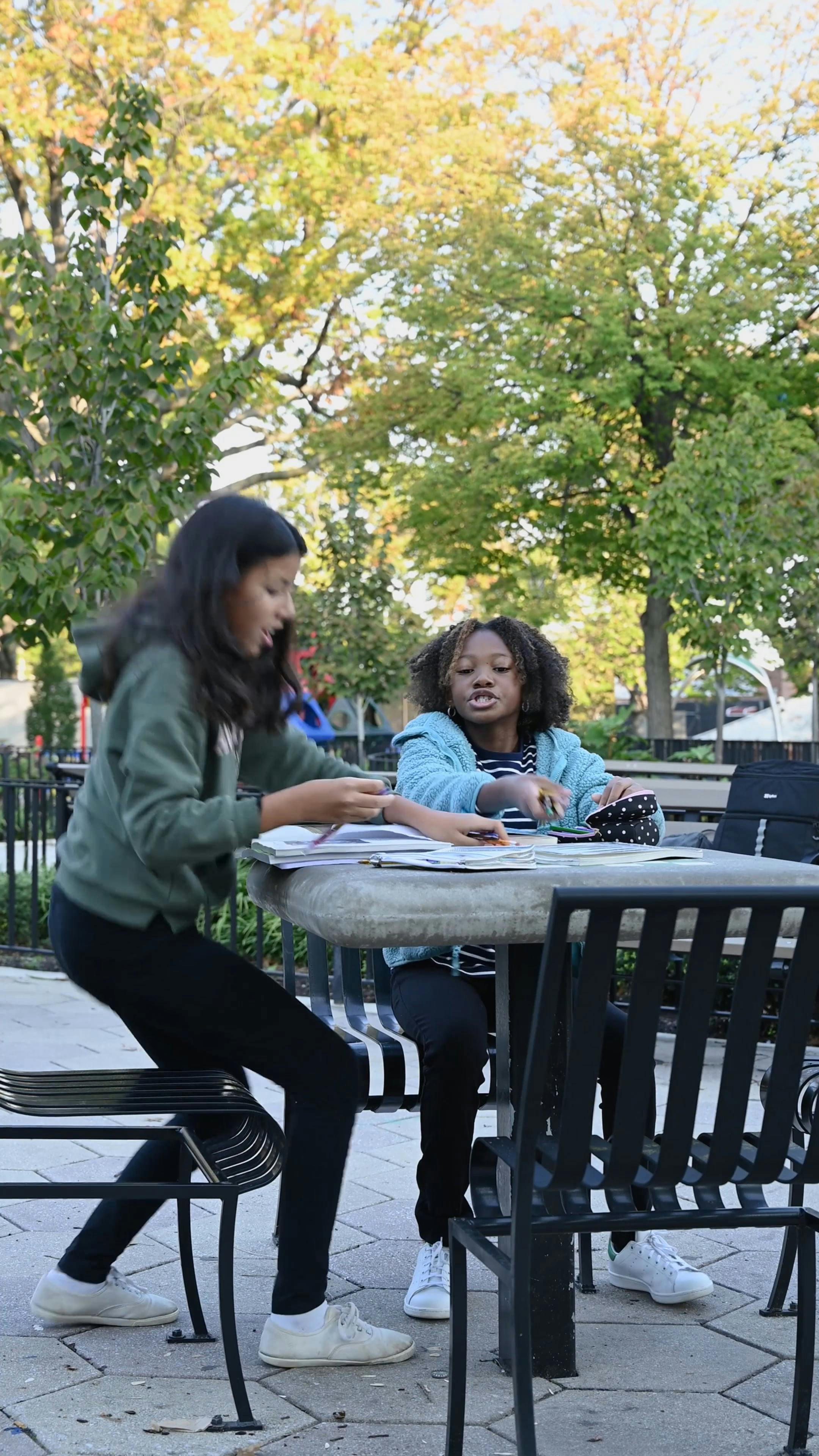 Kids Talking while on the Table · Free Stock Video