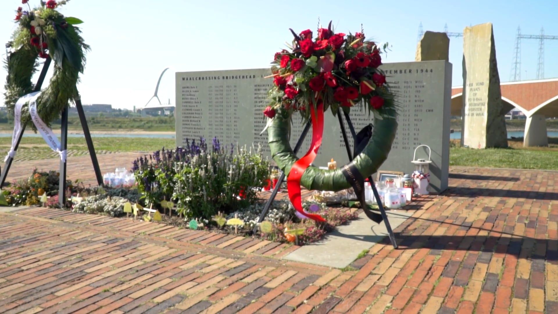 Memorial Wall with Flower Arrangements Free Stock Video Footage ...