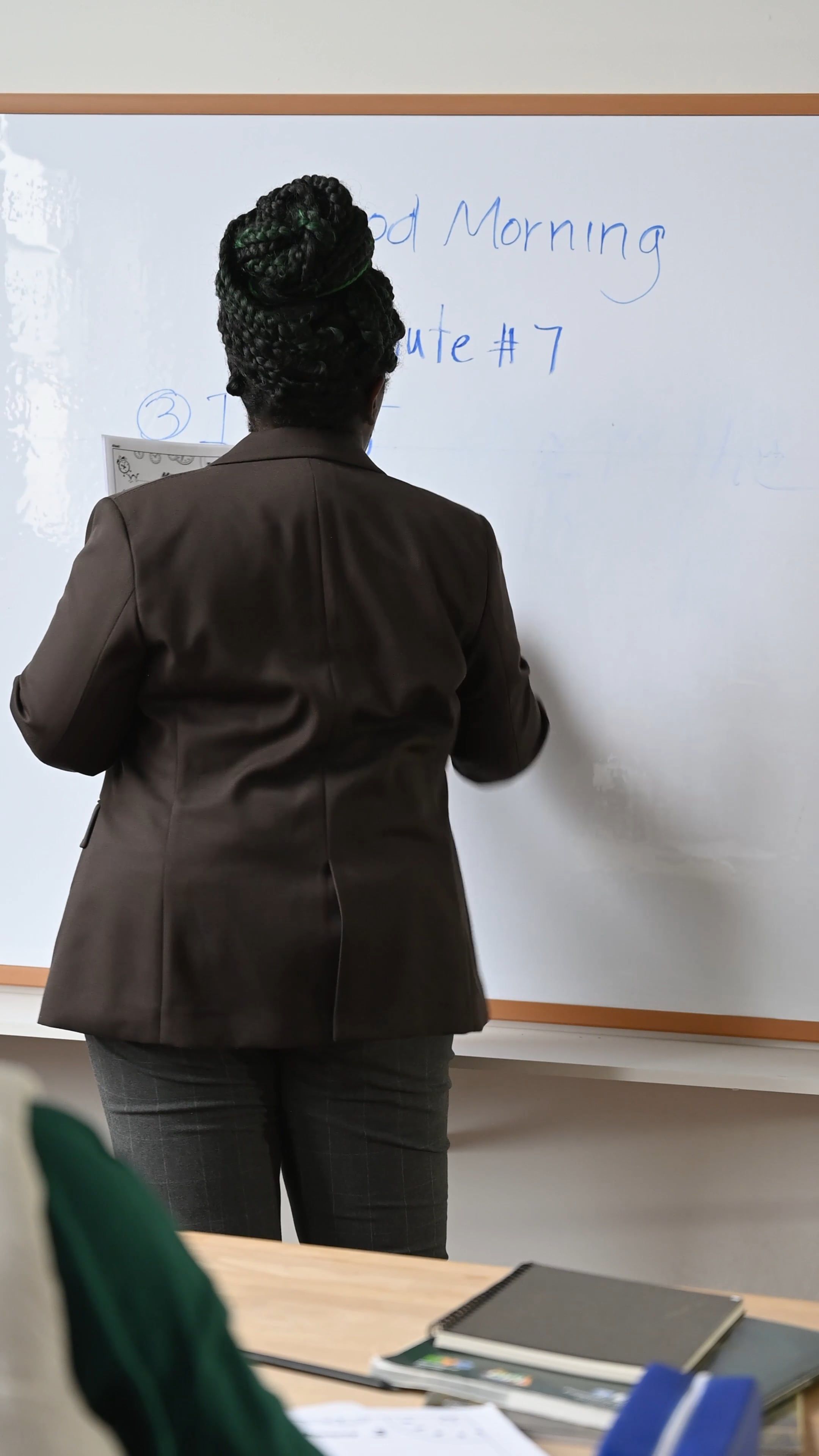 Back View of Teacher in Classroom · Free Stock Video
