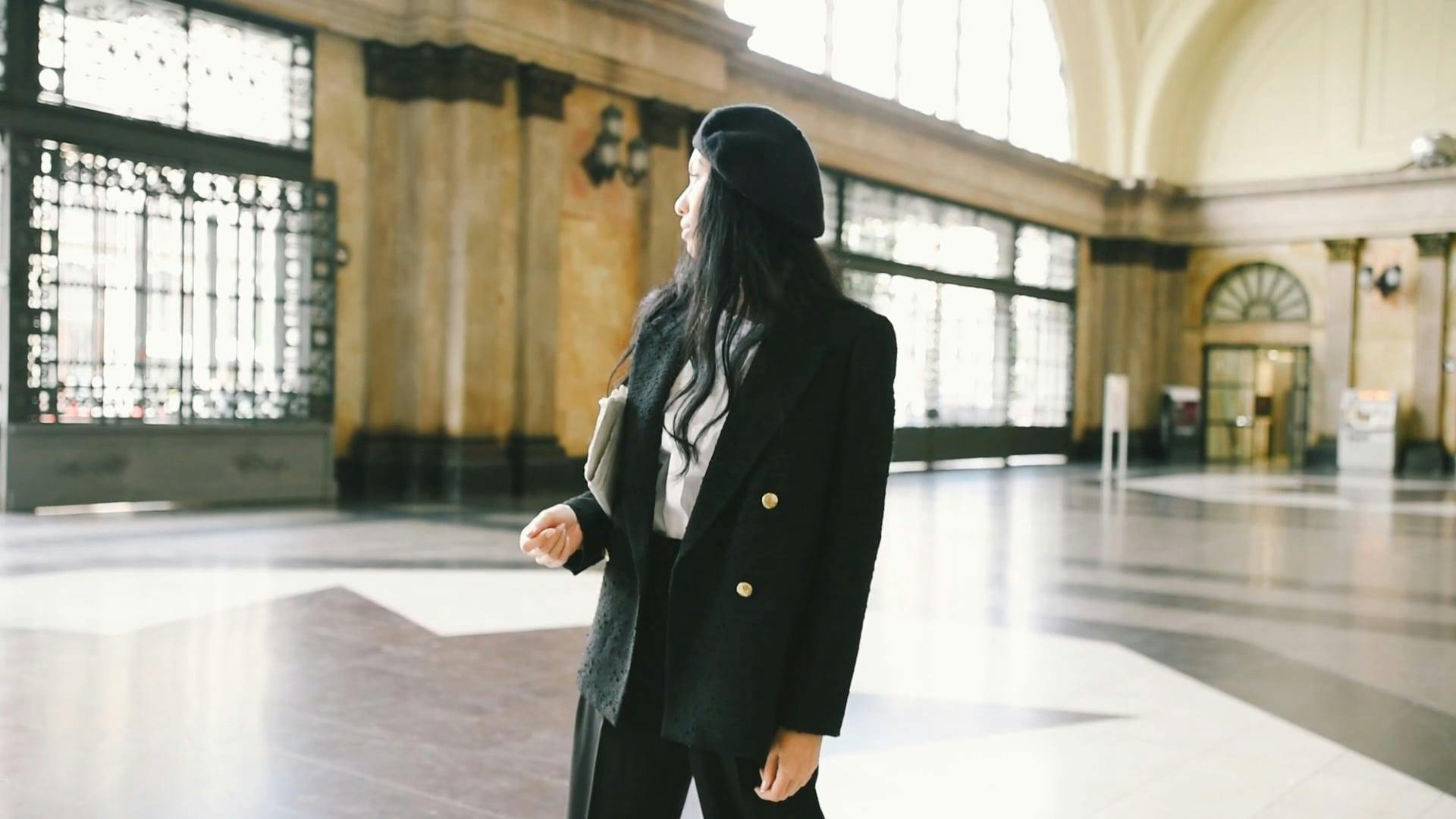 Woman Modeling with a Newspaper Free Stock Video Footage, Royalty-Free ...