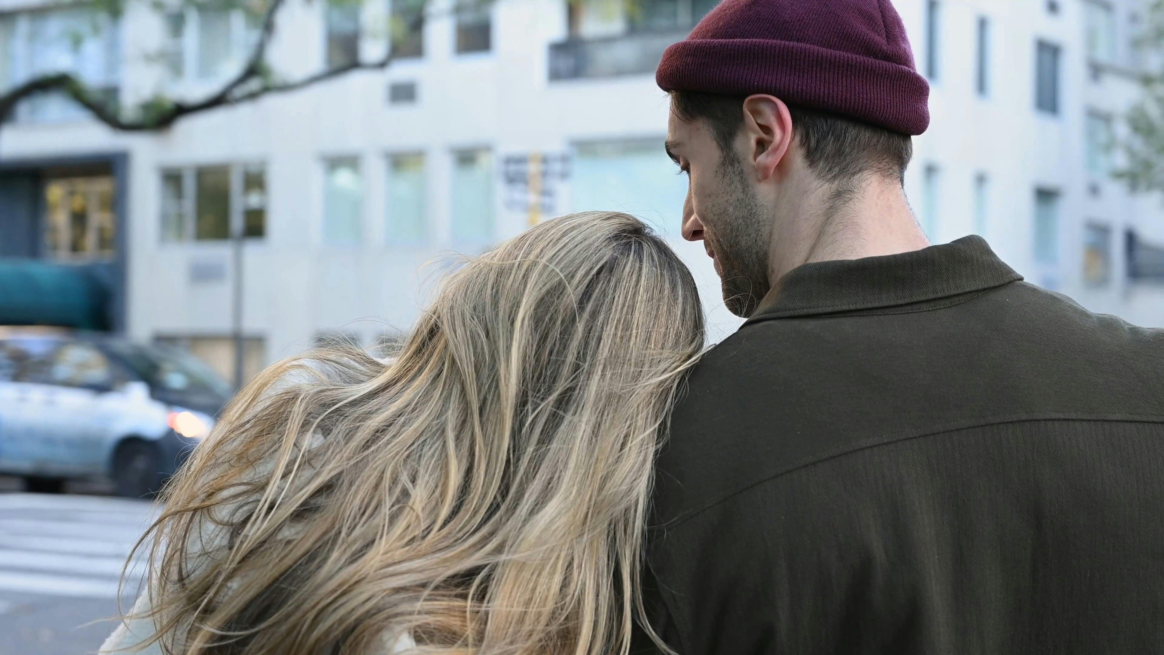 A Woman Leaning Her Head on His Partner's Shoulder Free Stock Video ...
