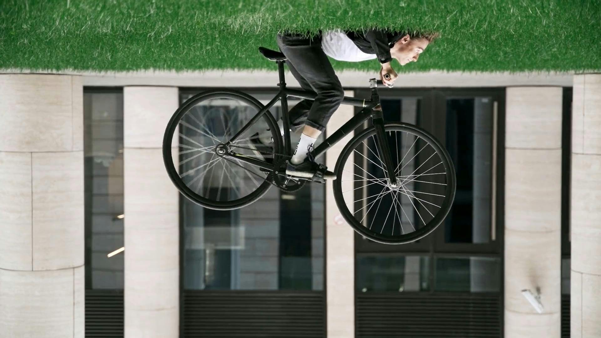 Man Biking Upside Down · Free Stock Video