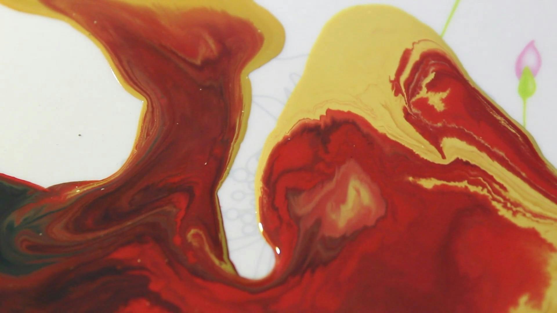 A Flowing Red Ink · Free Stock Video