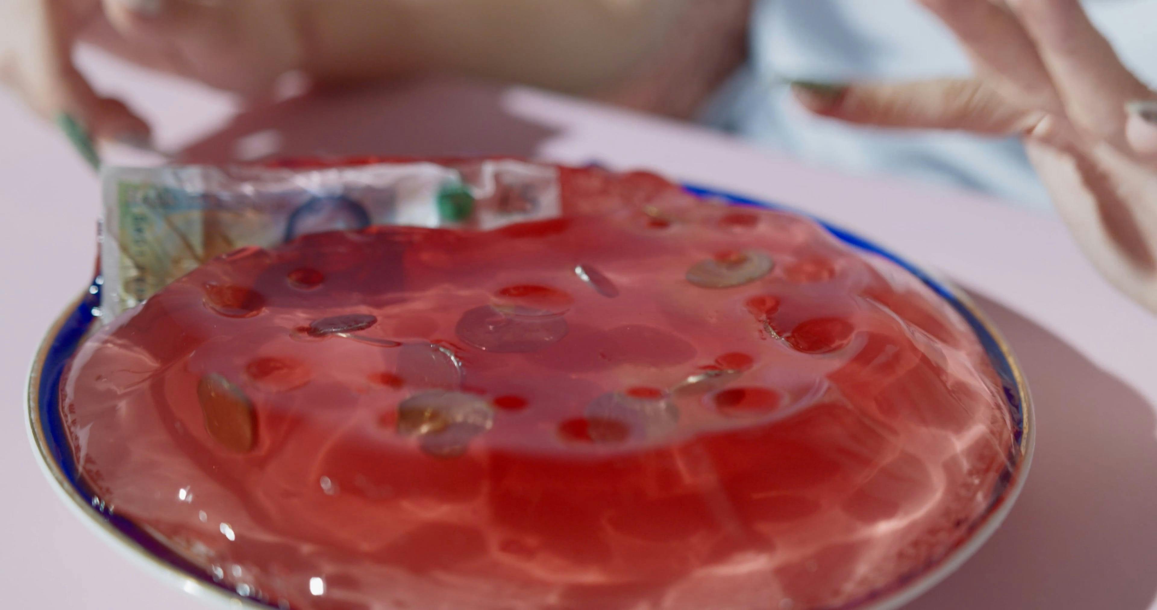 Close-Up Video Of Person Touching The Jelly · Free Stock Video