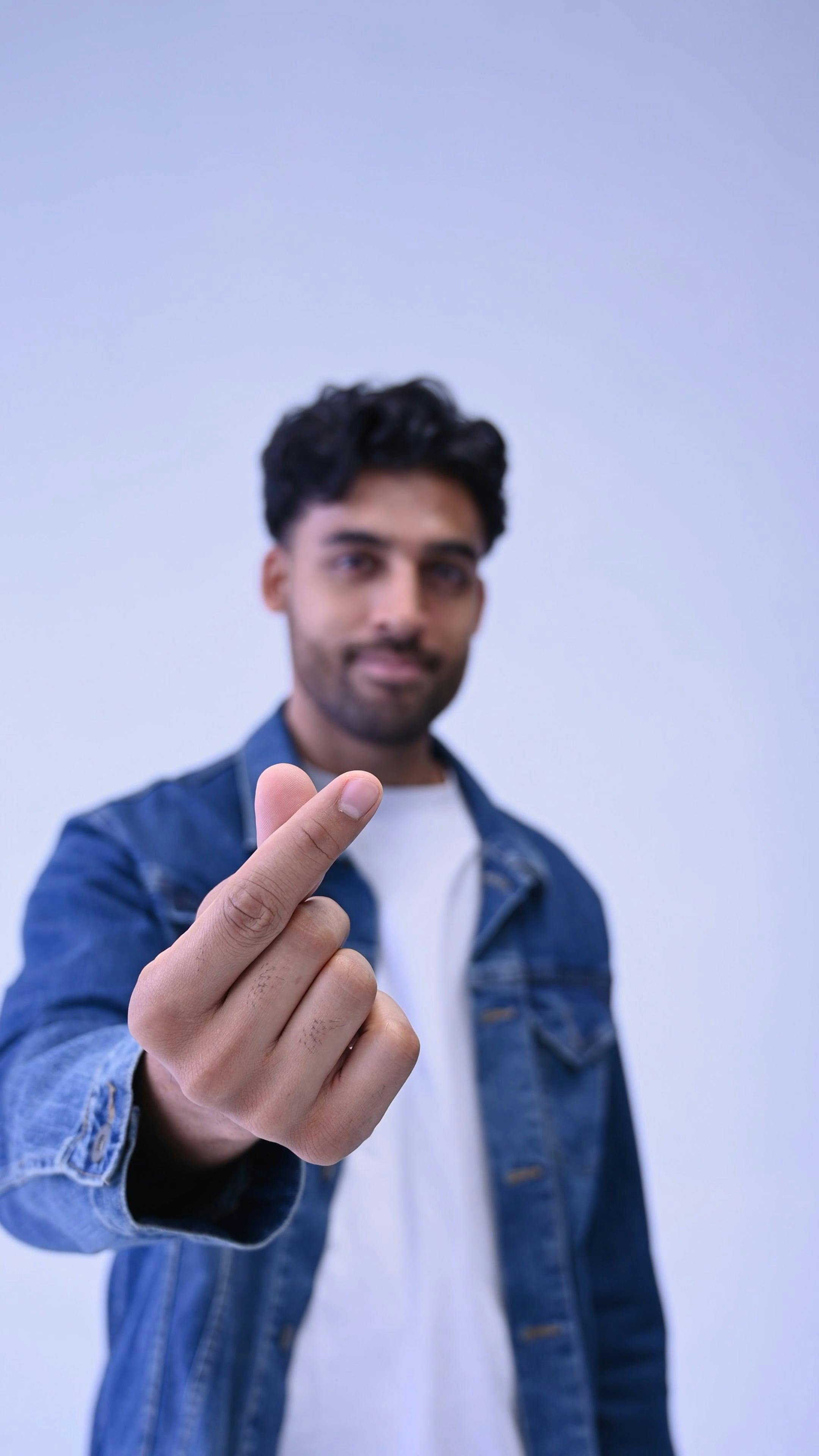 Video Of Man Making Heart Signs With Hand Free Stock Video Footage ...