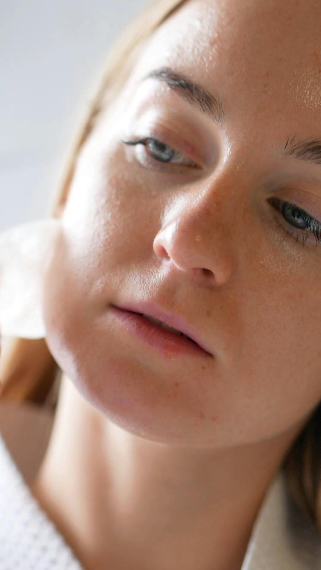 Close-Up Video Of Woman Using Gua Sha On Her Face · Free Stock Video