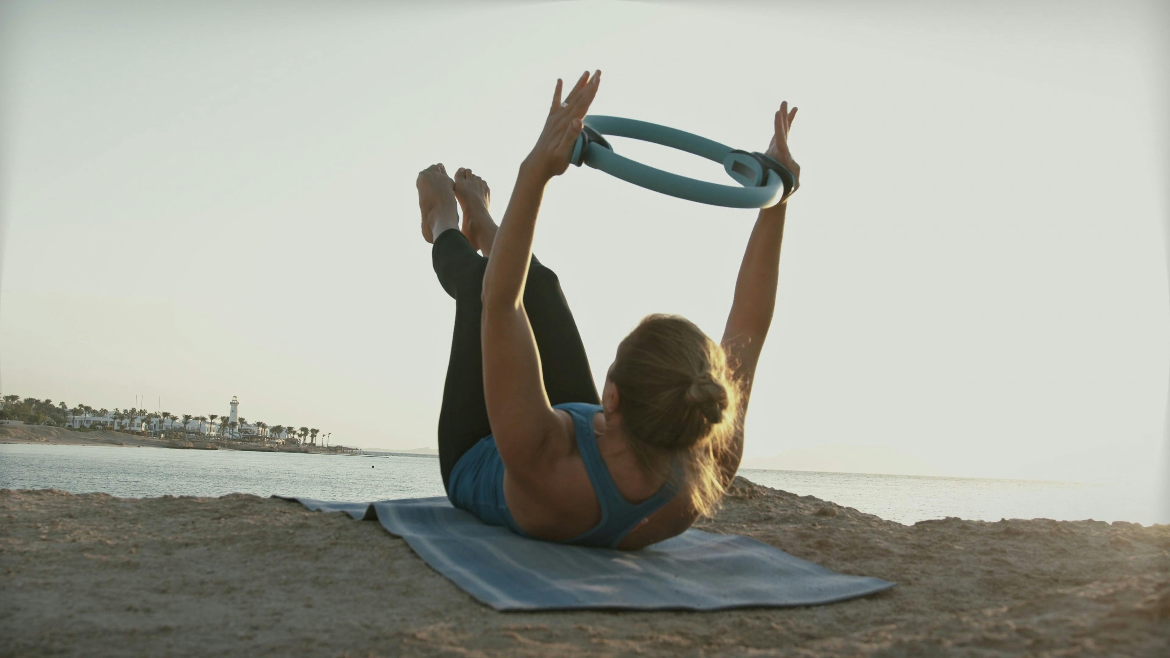 Exercise at the Beach · Free Stock Video