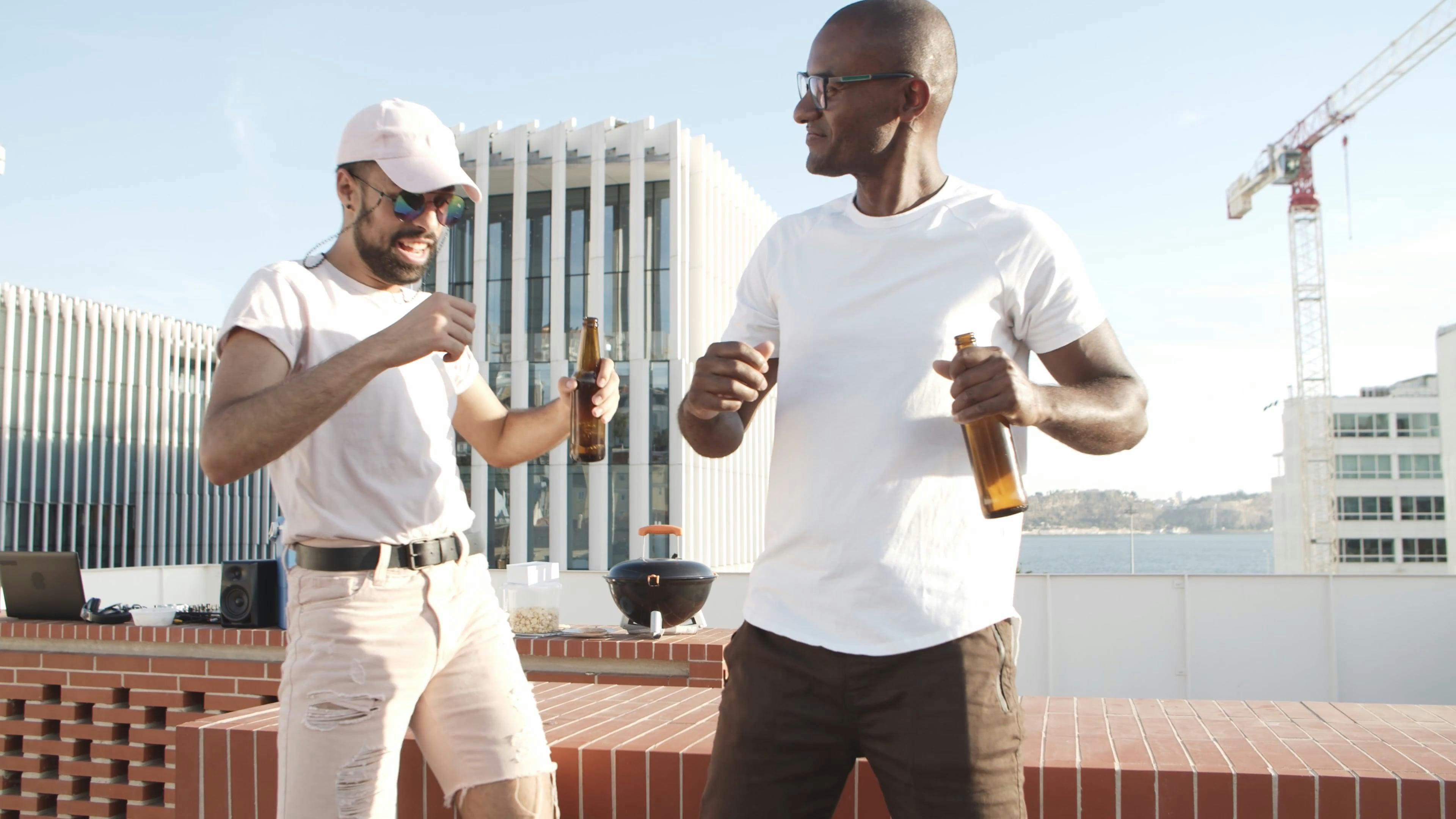 Two Friends Dancing on a Rooftop Free Stock Video Footage, Royalty-Free ...