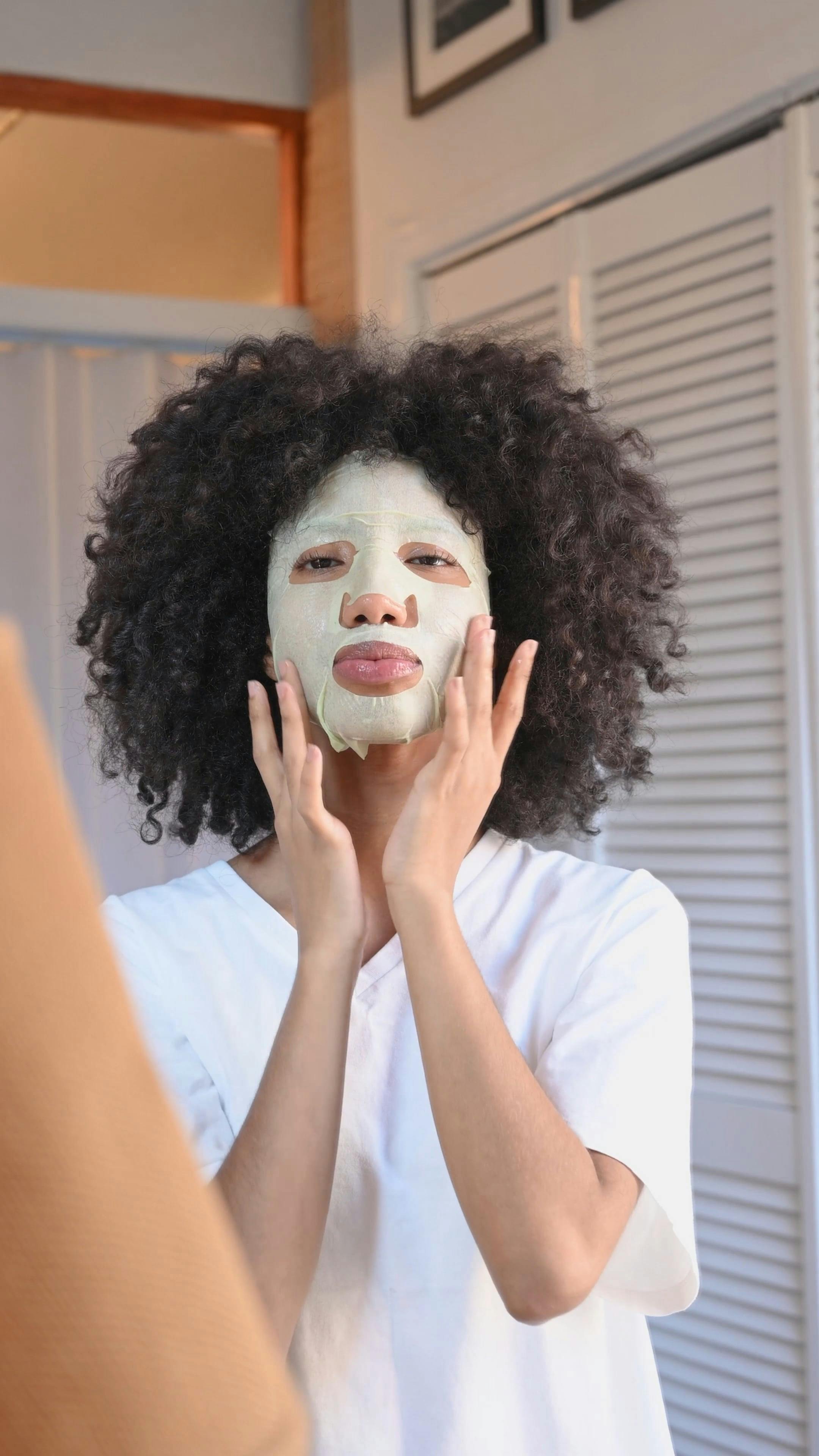 Woman Using a Face Mask Free Stock Video Footage, Royalty-Free 4K & HD ...