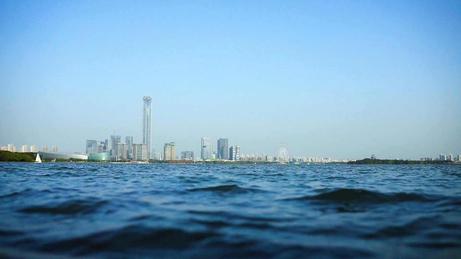 The City Line View From The Sea Free Stock Video Footage, Royalty-Free ...