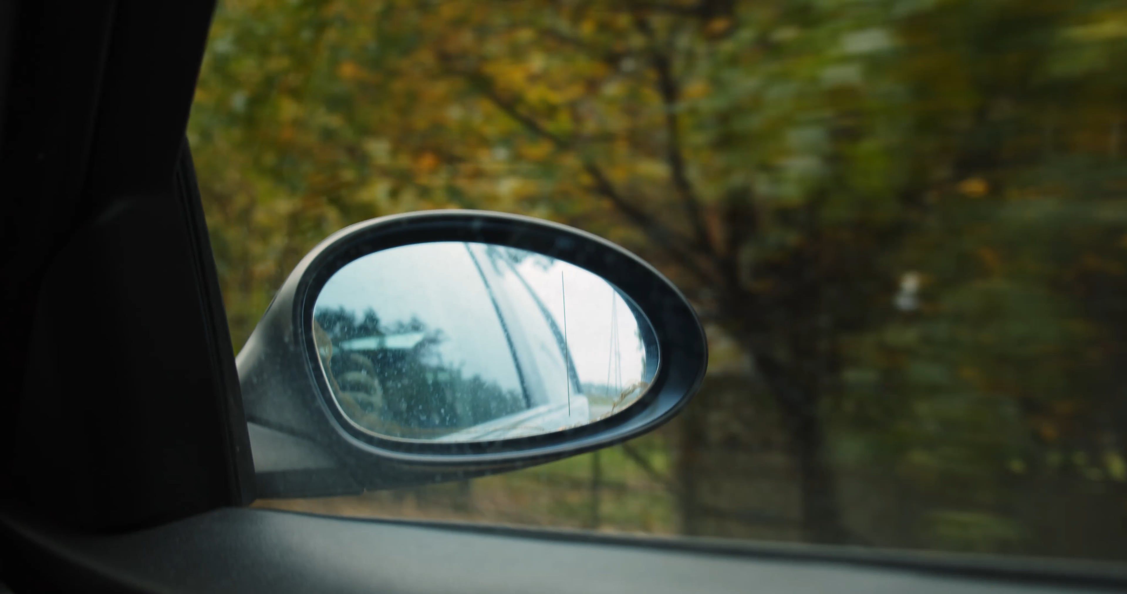 Side Mirror of a Car Driving Through the Woods Free Stock Video Footage ...