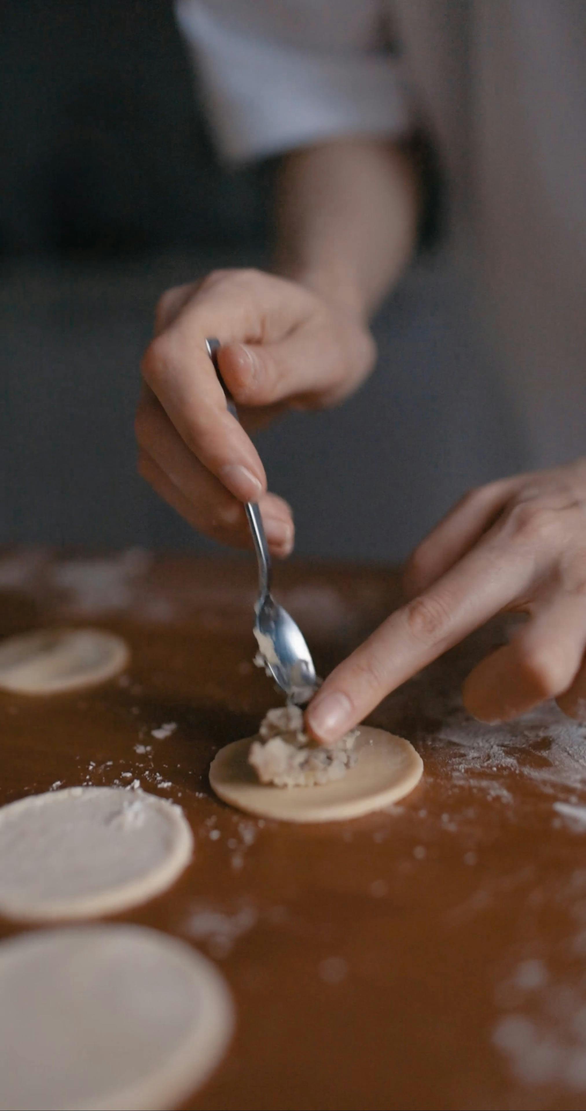 Person Making Dumplings · Free Stock Video