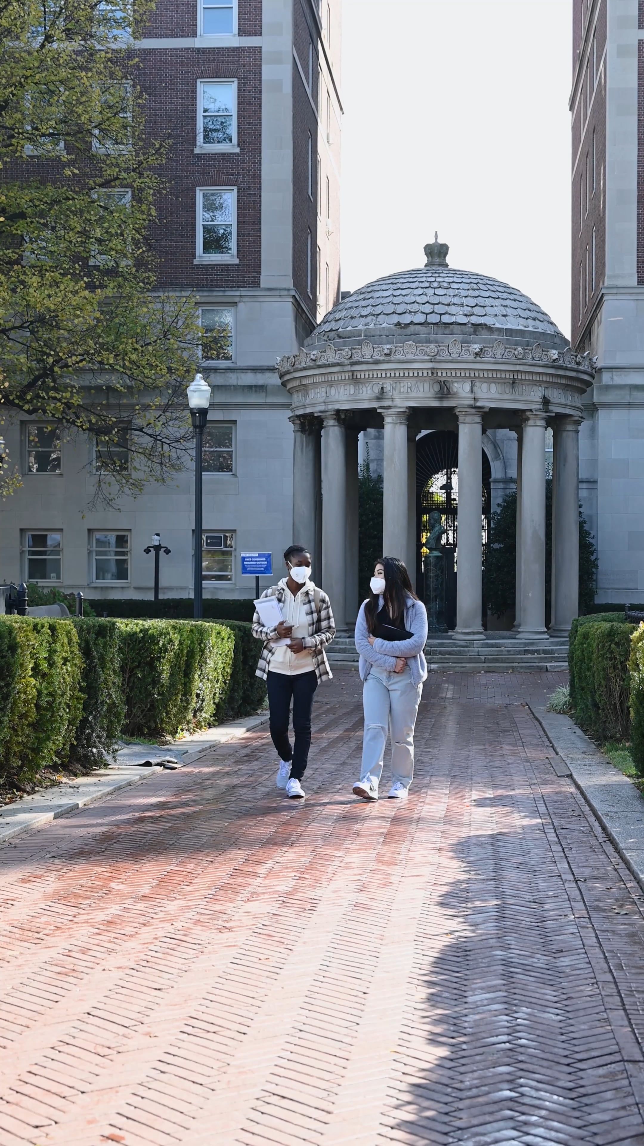 Students Walking Outside a Building at a University Free Stock Video ...