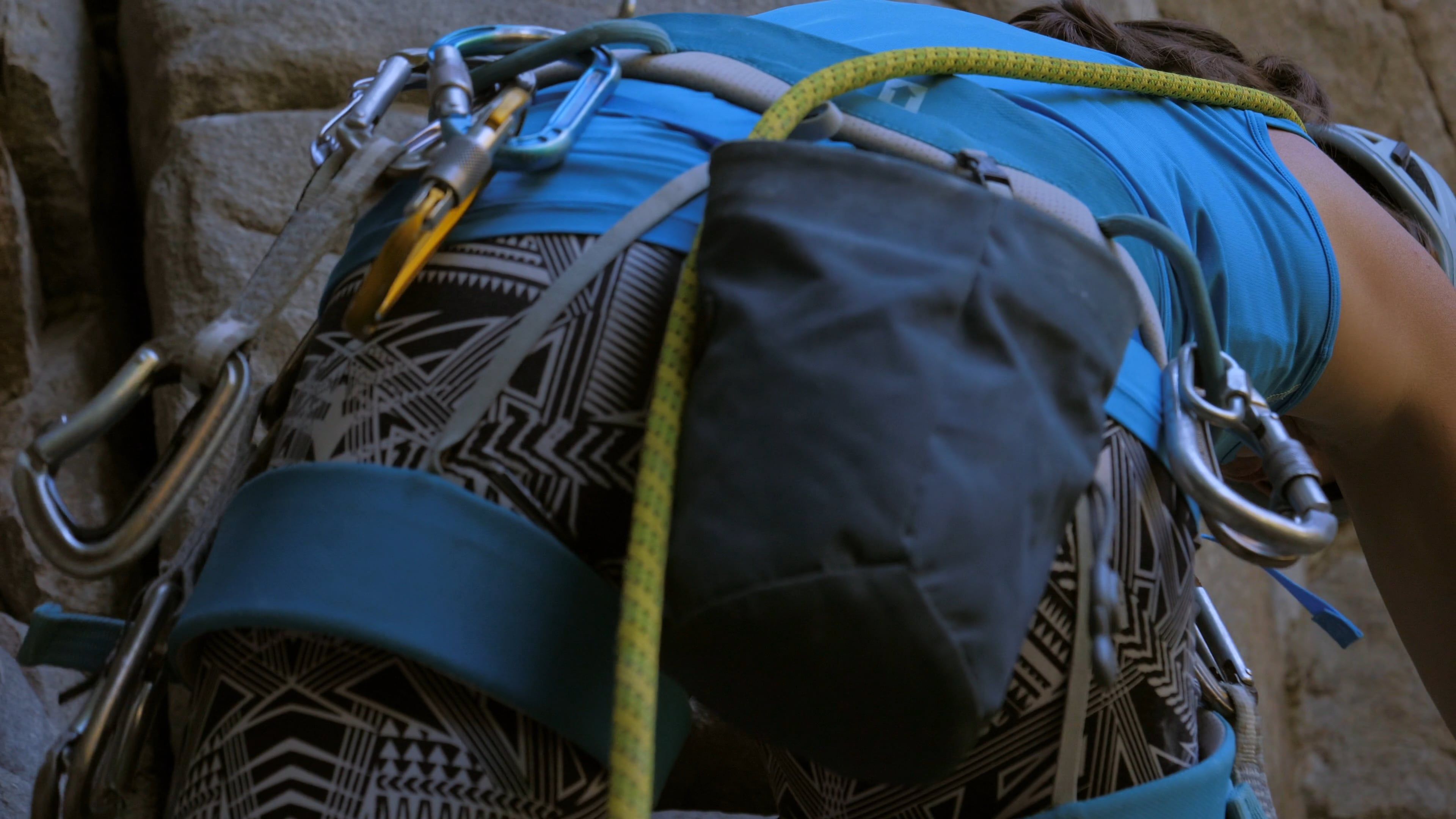 Low Angle View of a Woman Rock Climbing Free Stock Video Footage ...