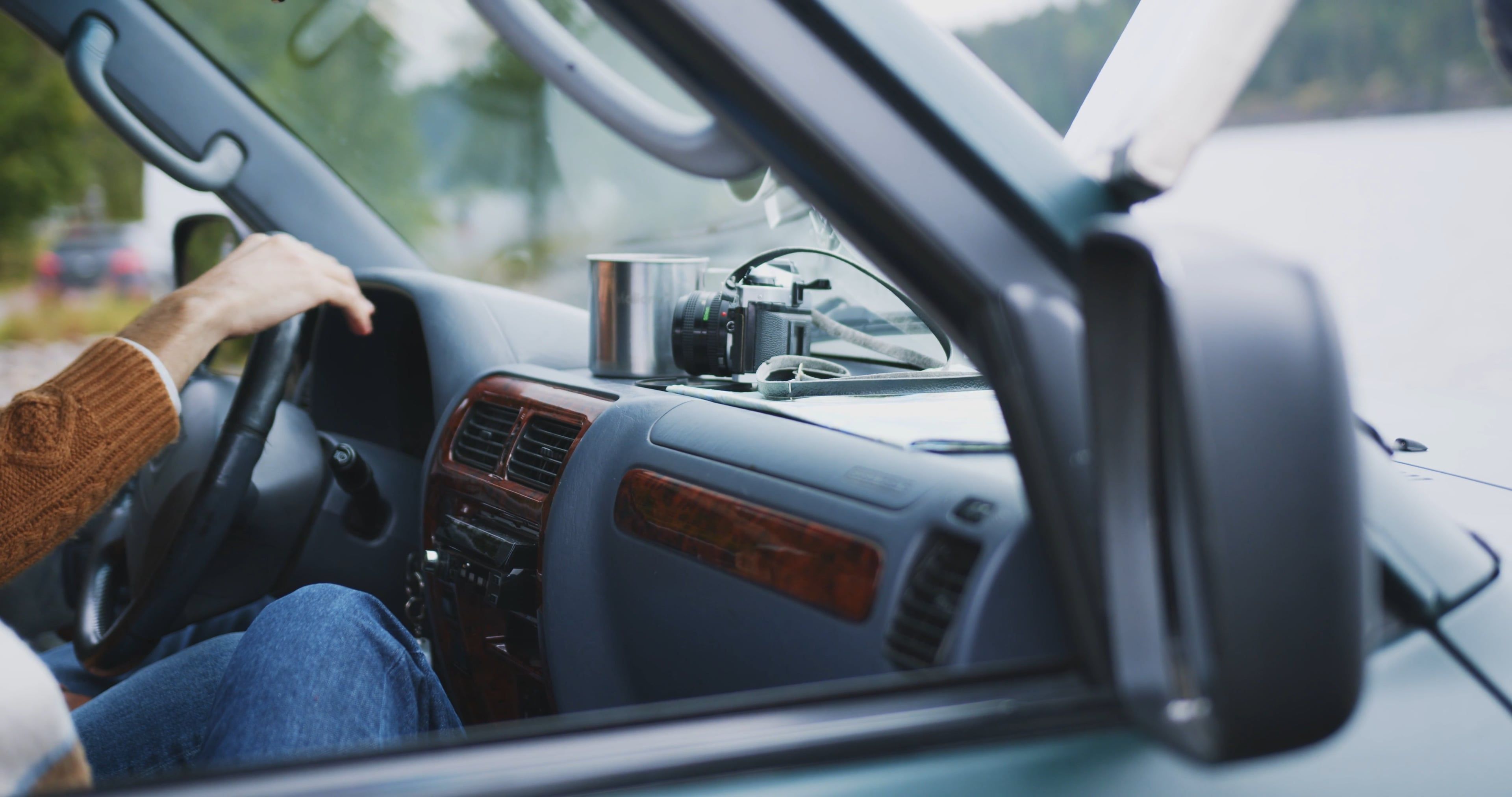 Couple Talking while Sitting Inside the Car · Free Stock Video