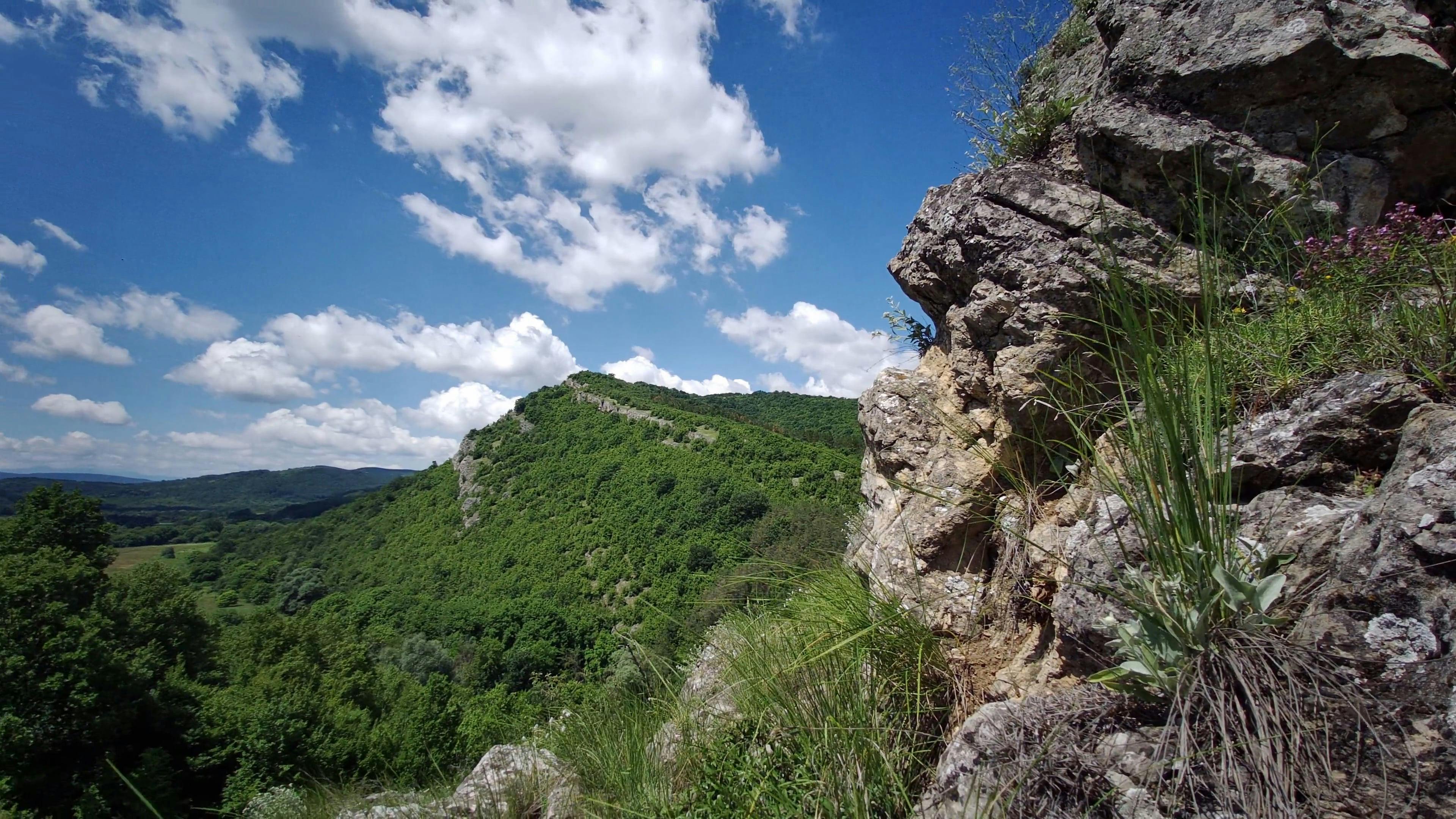 Scenic View Of The Mountain And Clouds From A Valley Free Stock Video ...