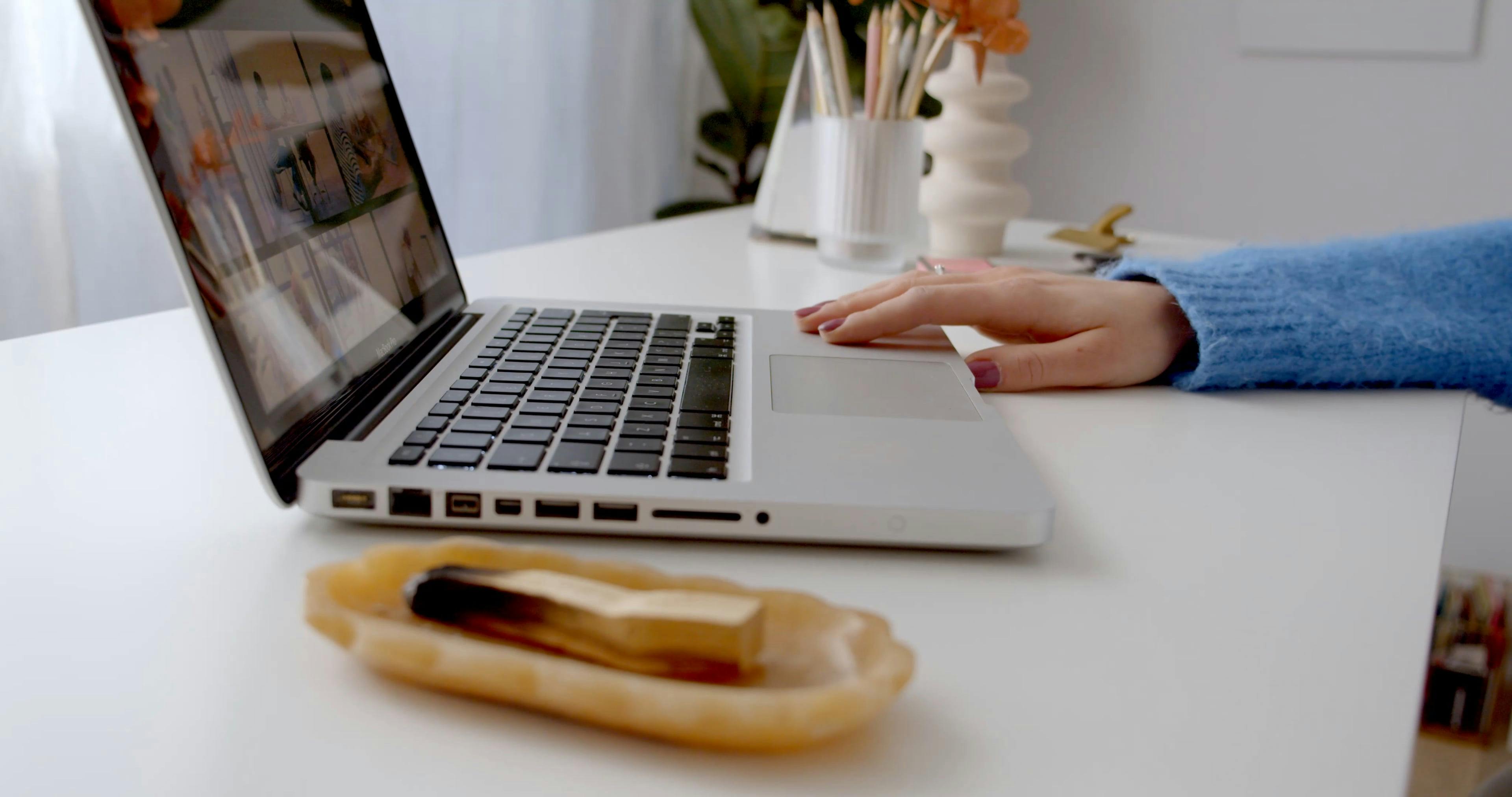 Person Tapping A Laptop · Free Stock Video