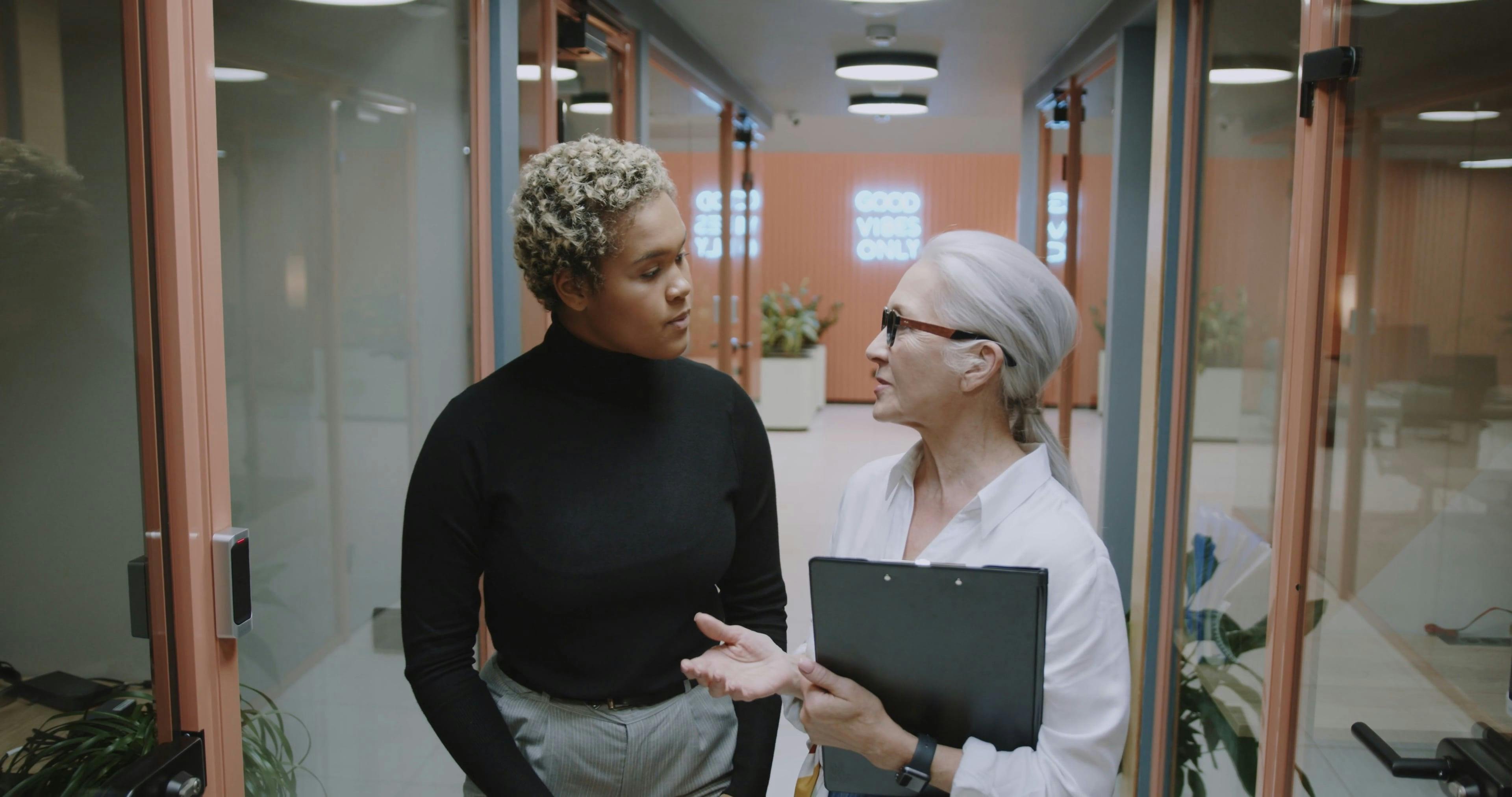 Two People Talking Together · Free Stock Video