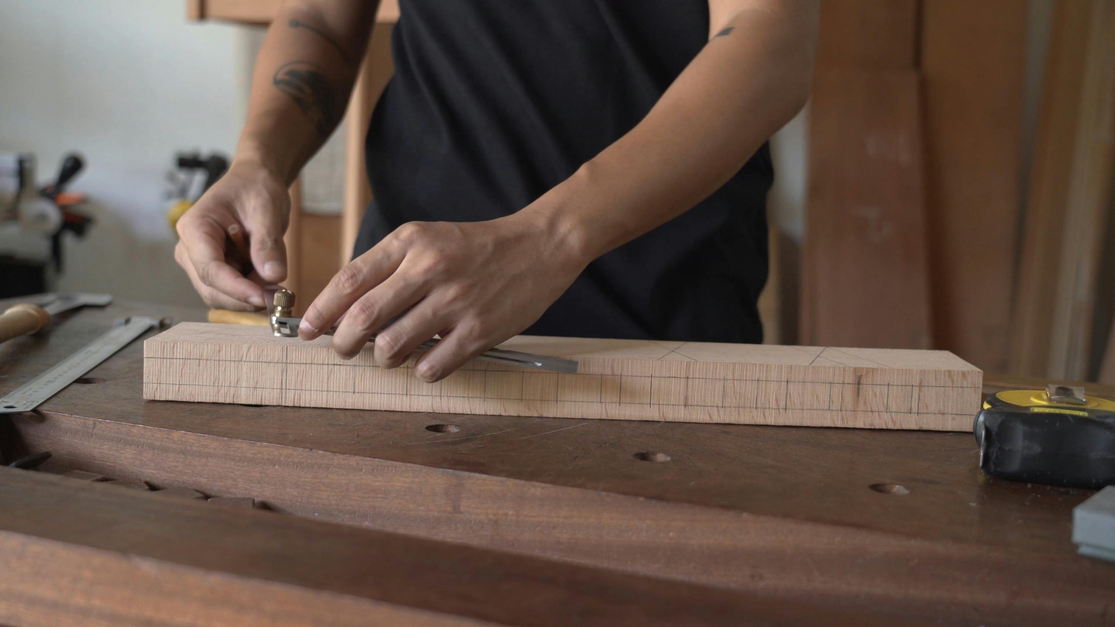 A Person Marking A Lumber Wood Free Stock Video Footage, Royalty-Free ...