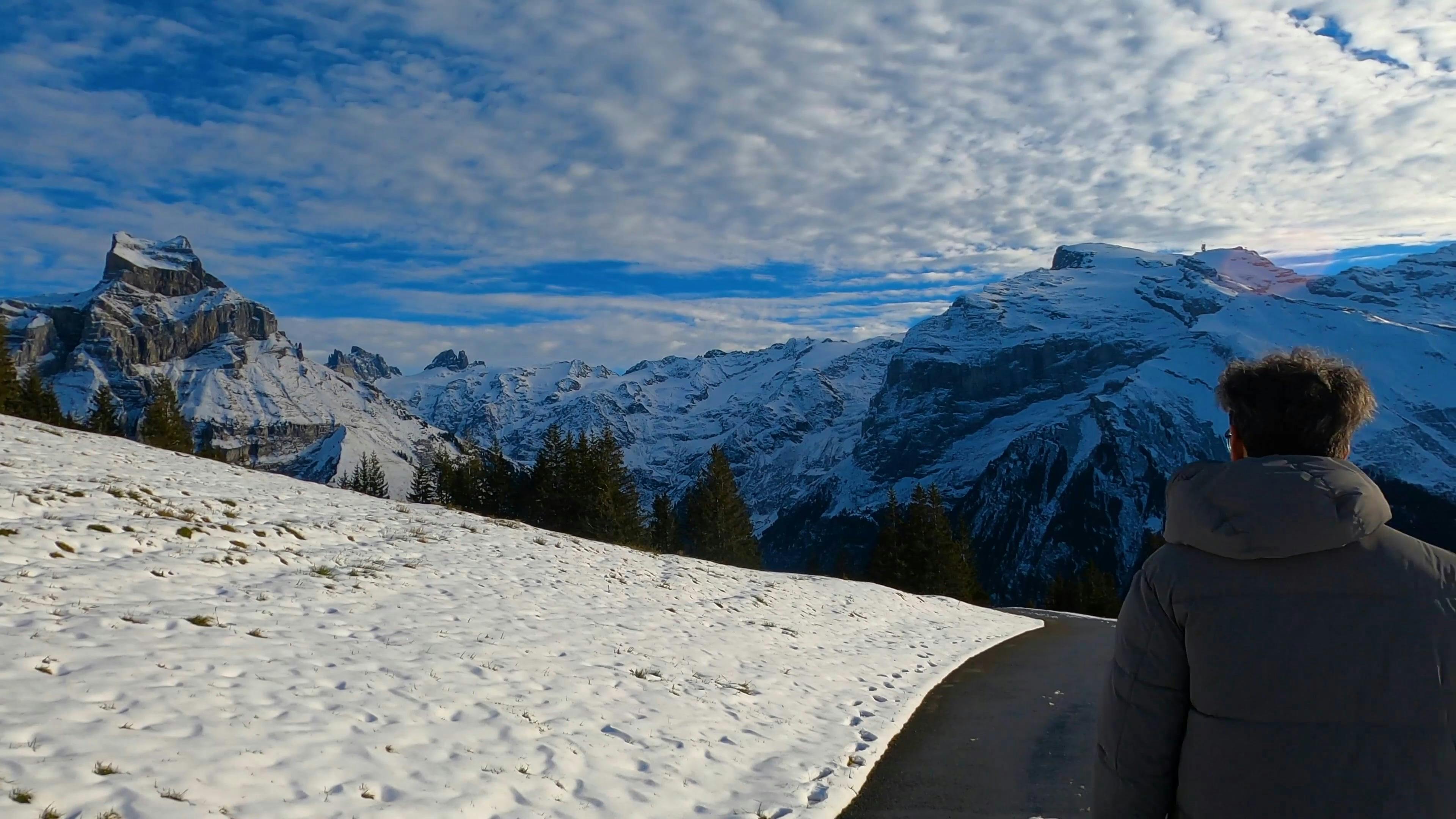 Mountain Top of the Alps in Switzerland Free Stock Video Footage ...