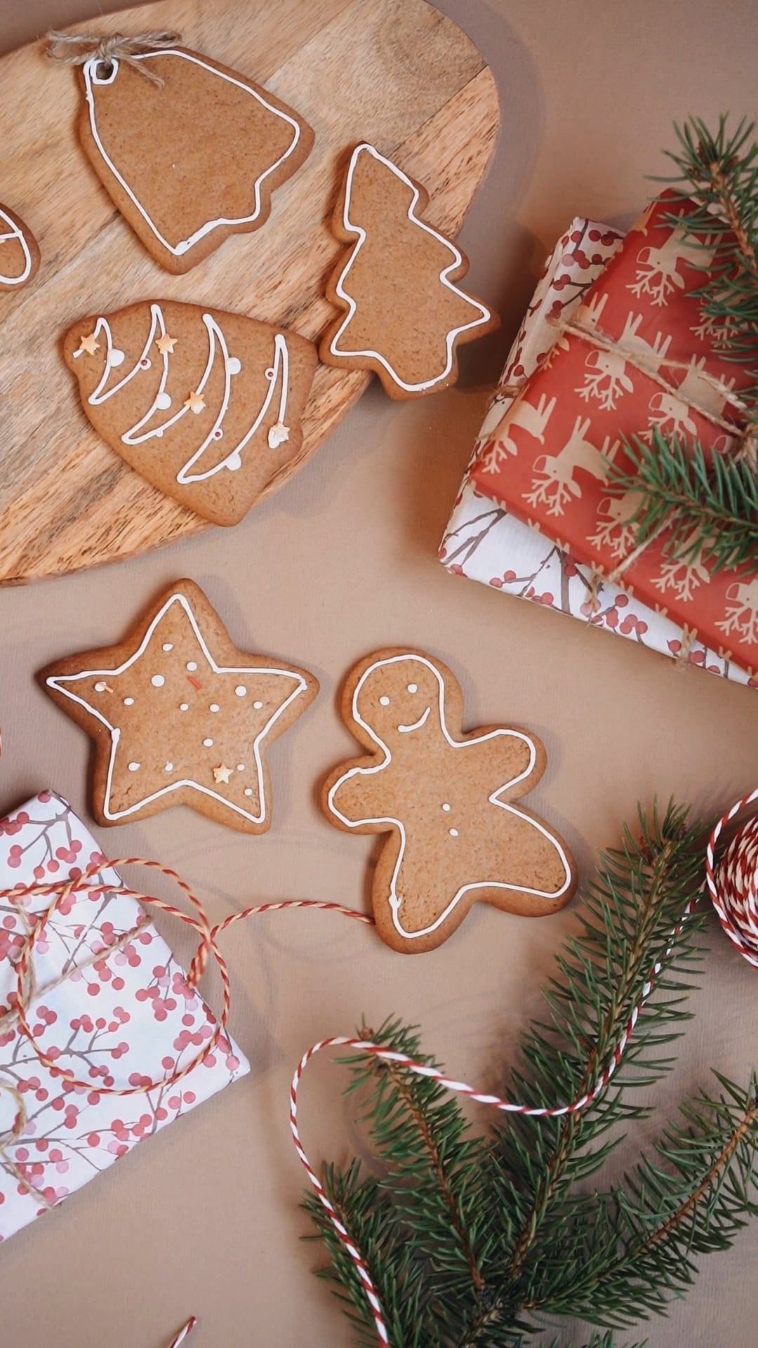 Festive Santa Claus Cookies for Christmas Celebration Free Stock Video ...
