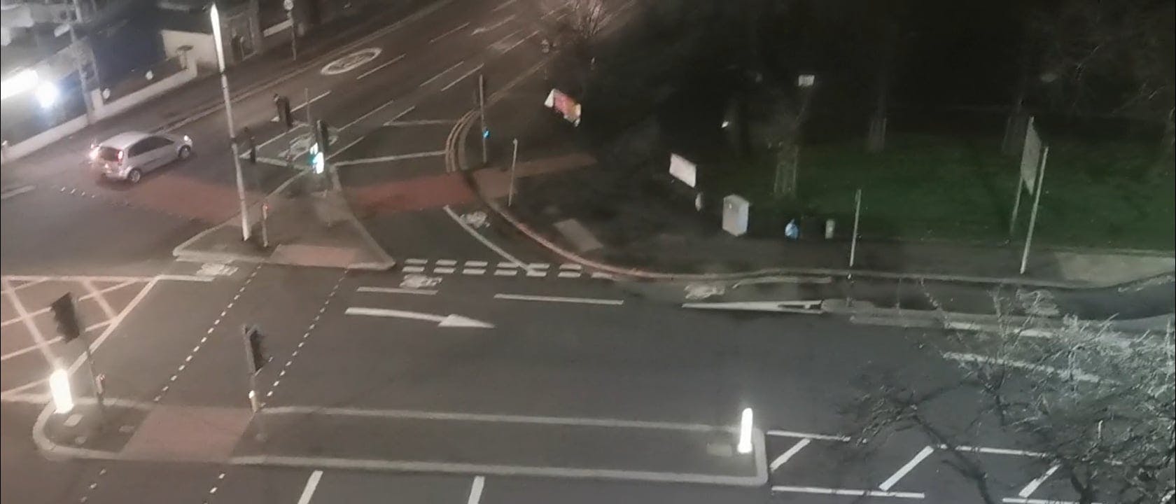 High Angle Shot of Police Car Passing By the Road Free Stock Video ...