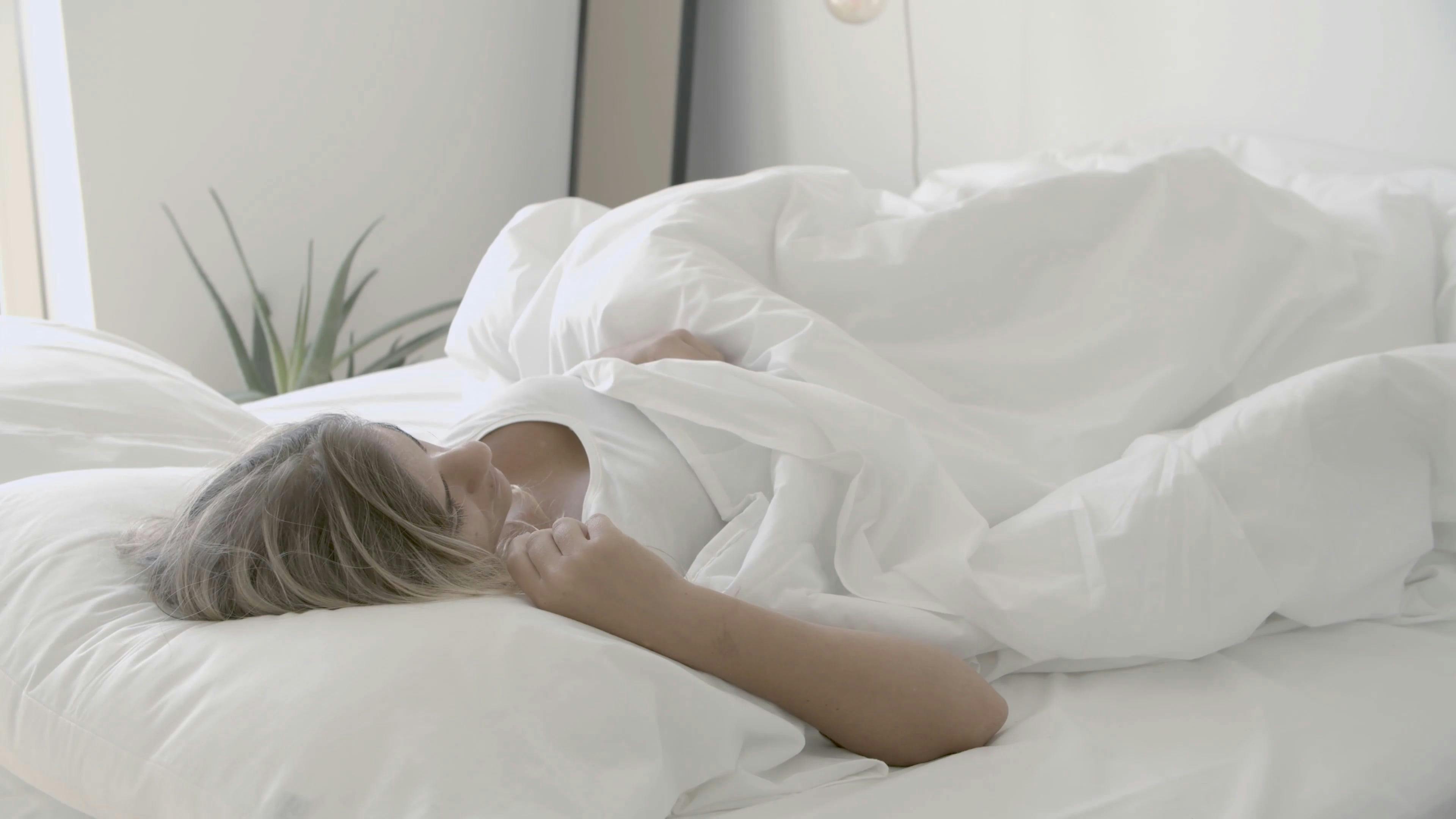 Woman Just Waking Up from Her Sleep · Free Stock Video