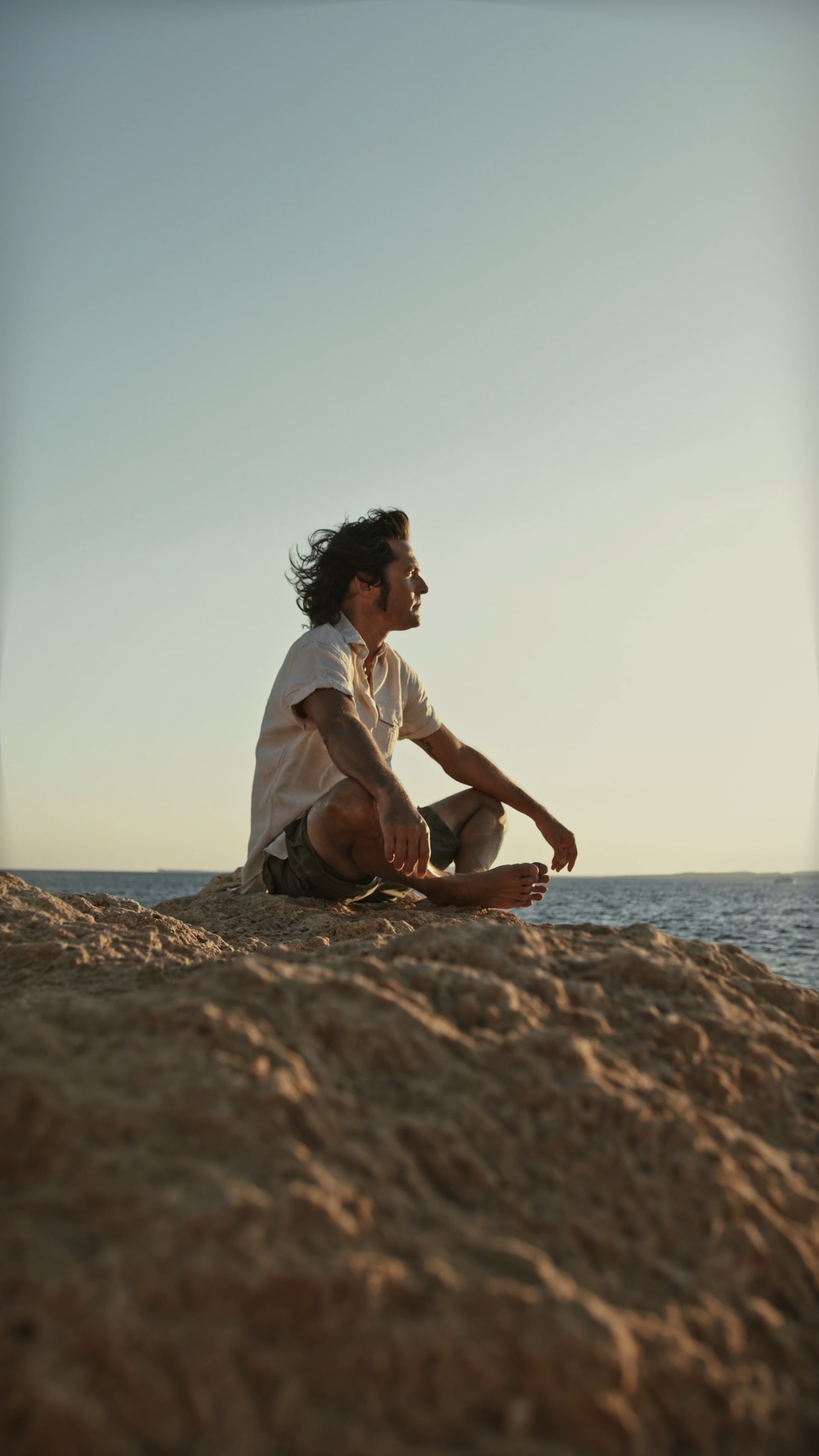 A Man Enjoying The Ocean's View · Free Stock Video