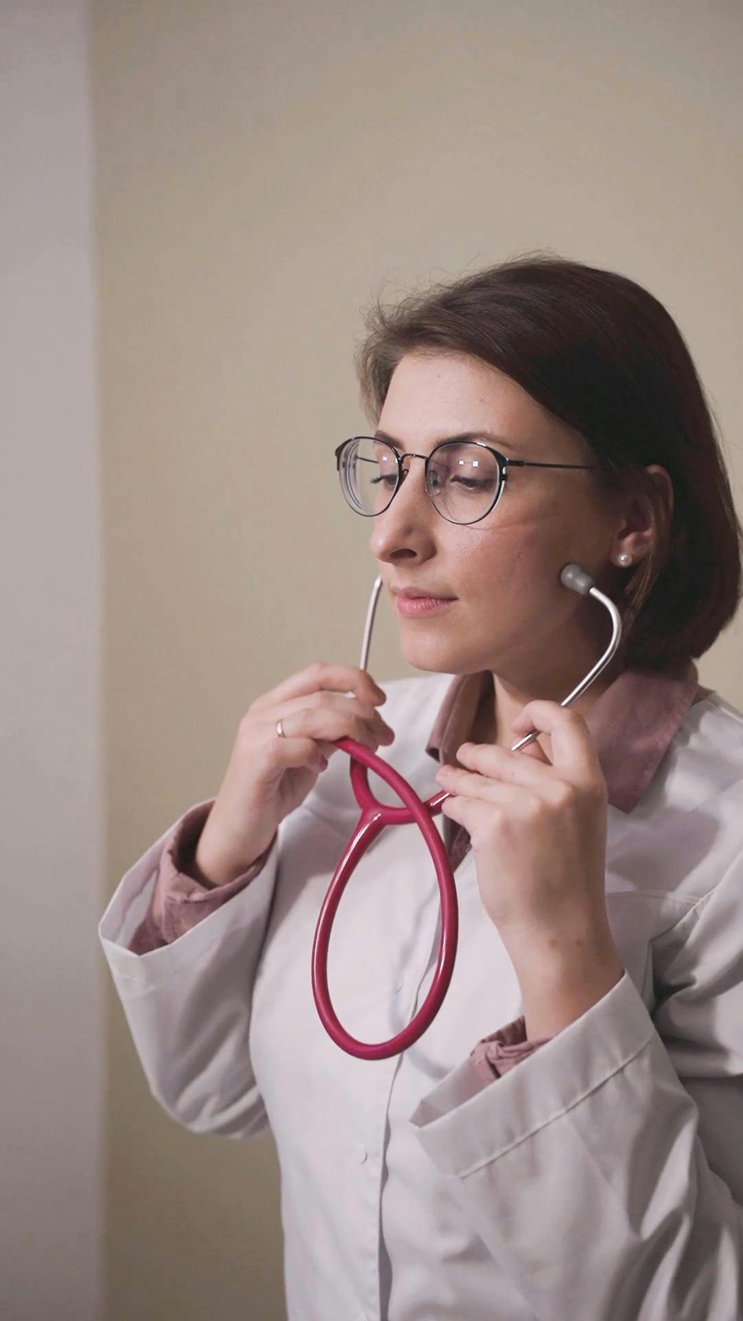 A Lady Doctor Stamping Her Prescription · Free Stock Video