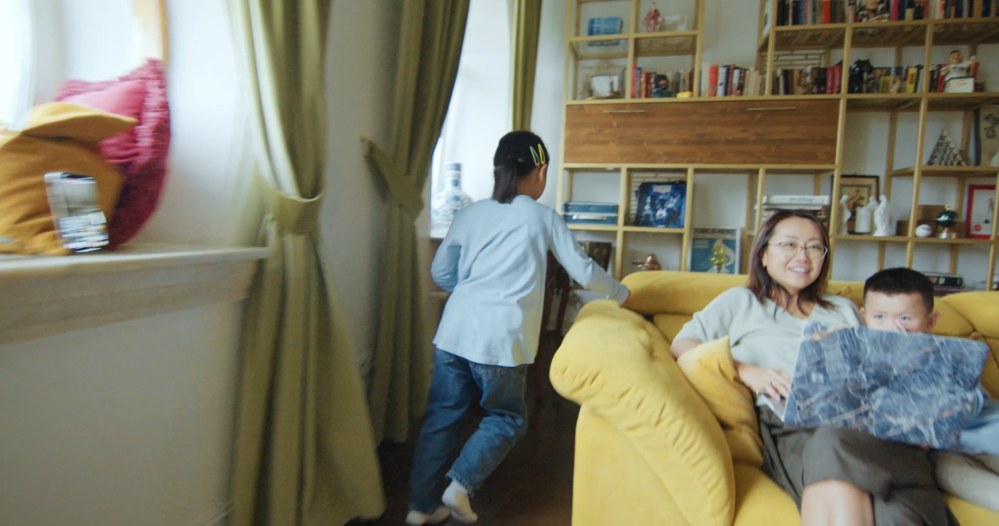 Girl Running Around the House Free Stock Video Footage, Royalty-Free 4K ...