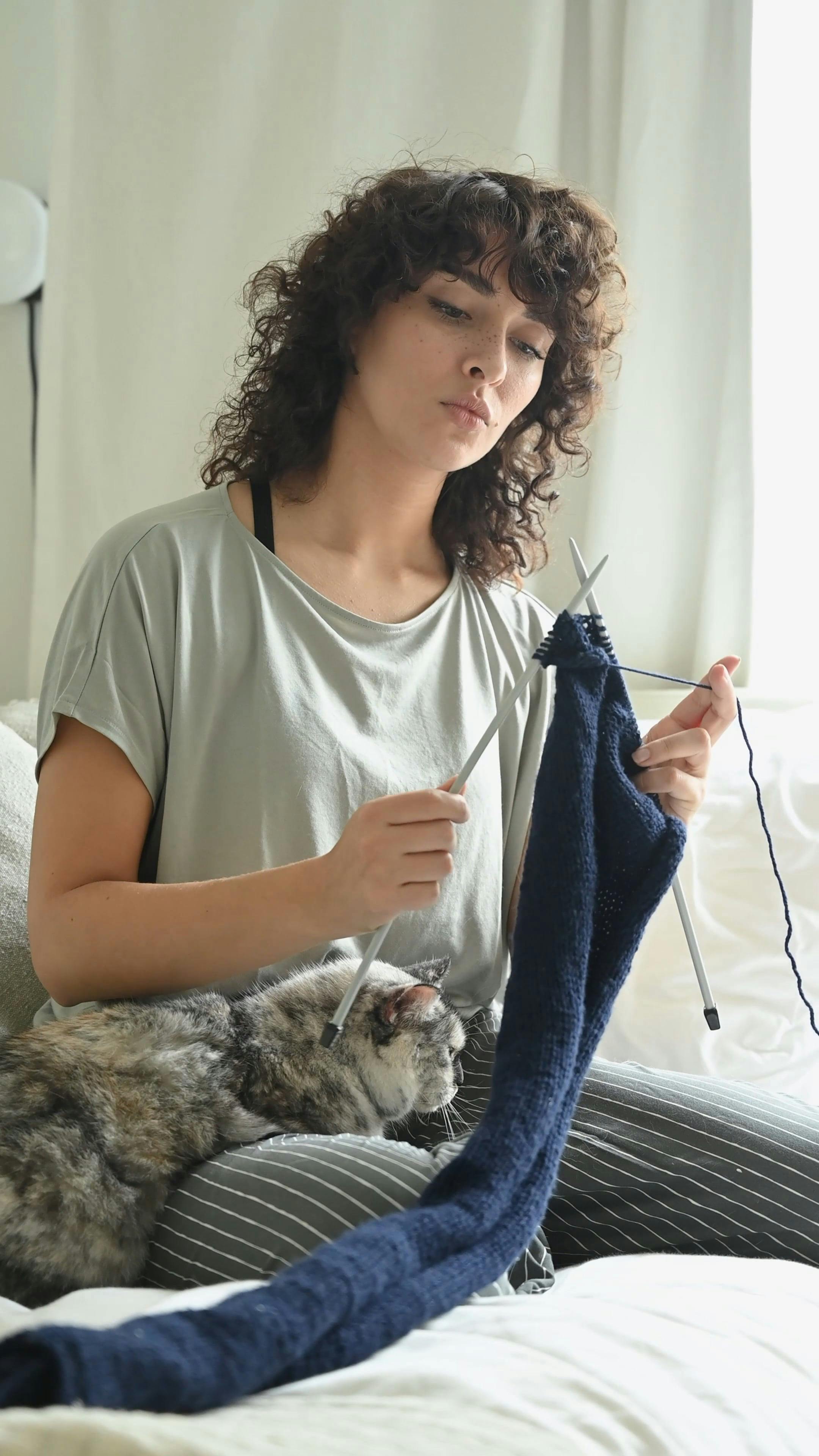 A Woman Doing Some Thread Kneading Free Stock Video Footage, Royalty ...